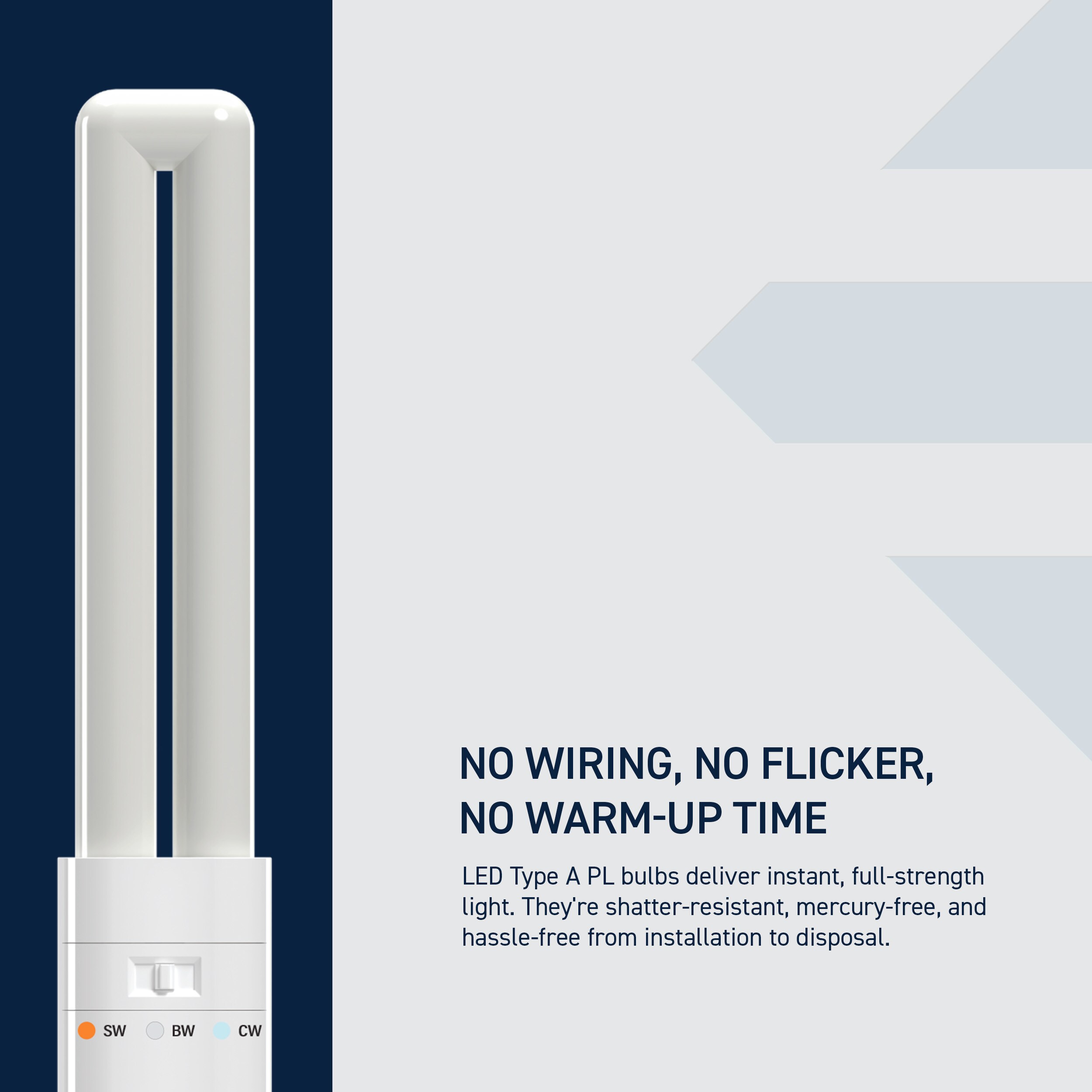 Cree Lighting 13 -Watt EQ Single tube Switchable white Compact ...