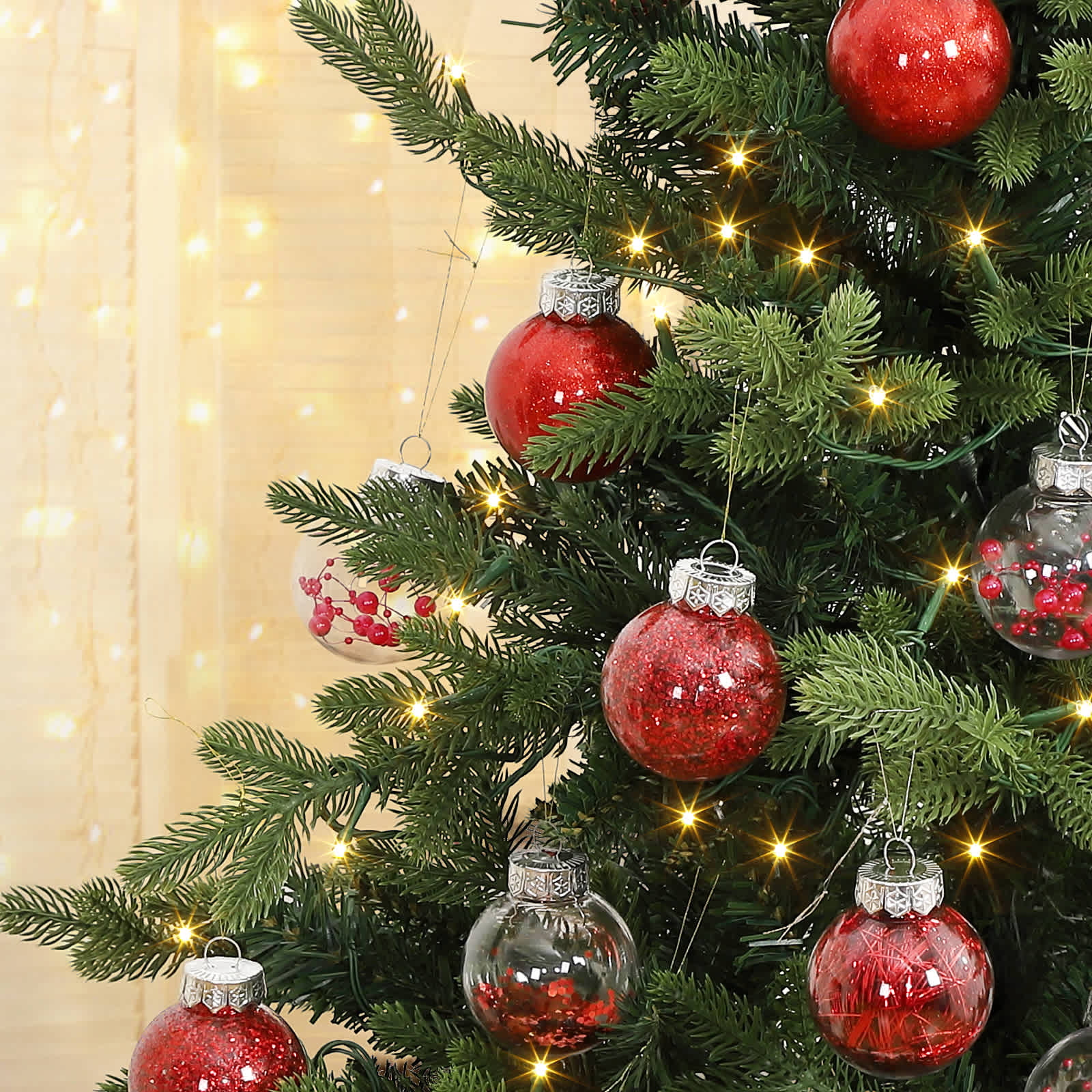Qeetex 30pcs Christmas Ball Ornaments Shatterproof Plastic Hanging Ball ...