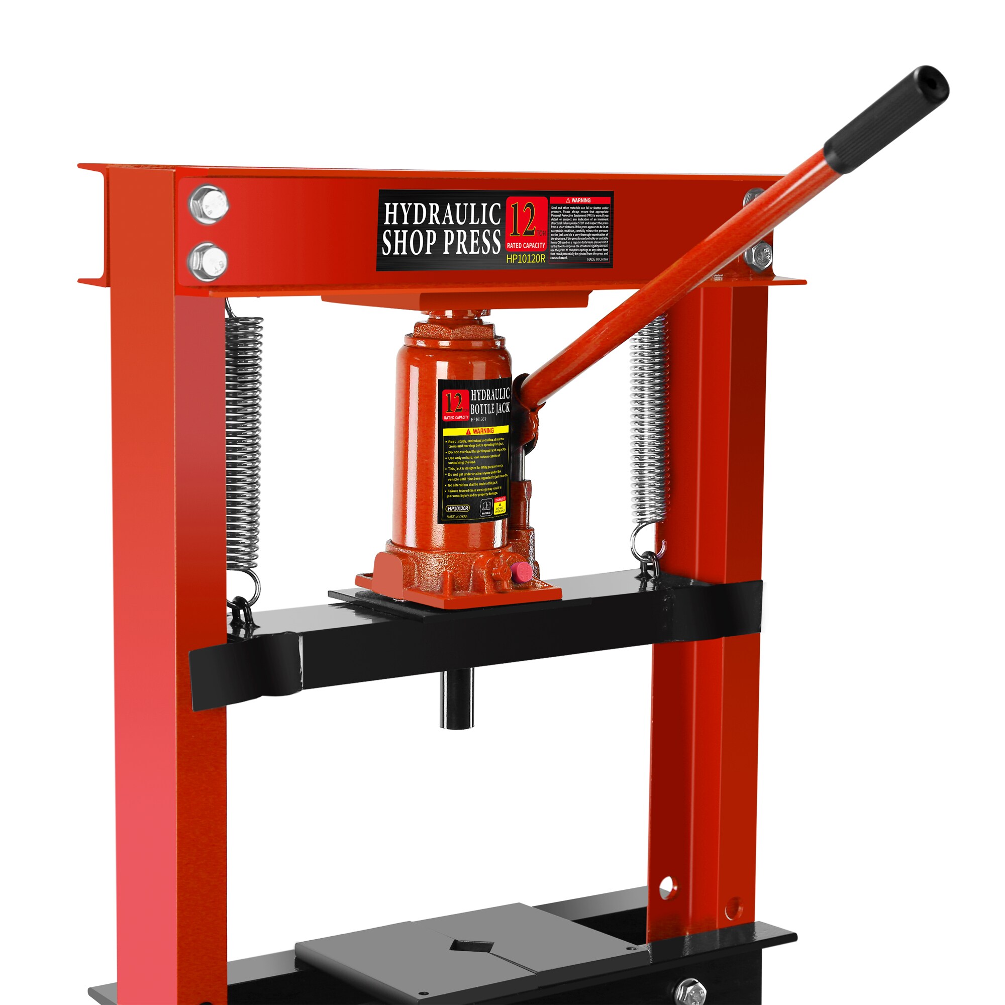 Garvee Red 1 Package Metal 12 Ton H Frame Hydraulic Garage Floor Shop ...
