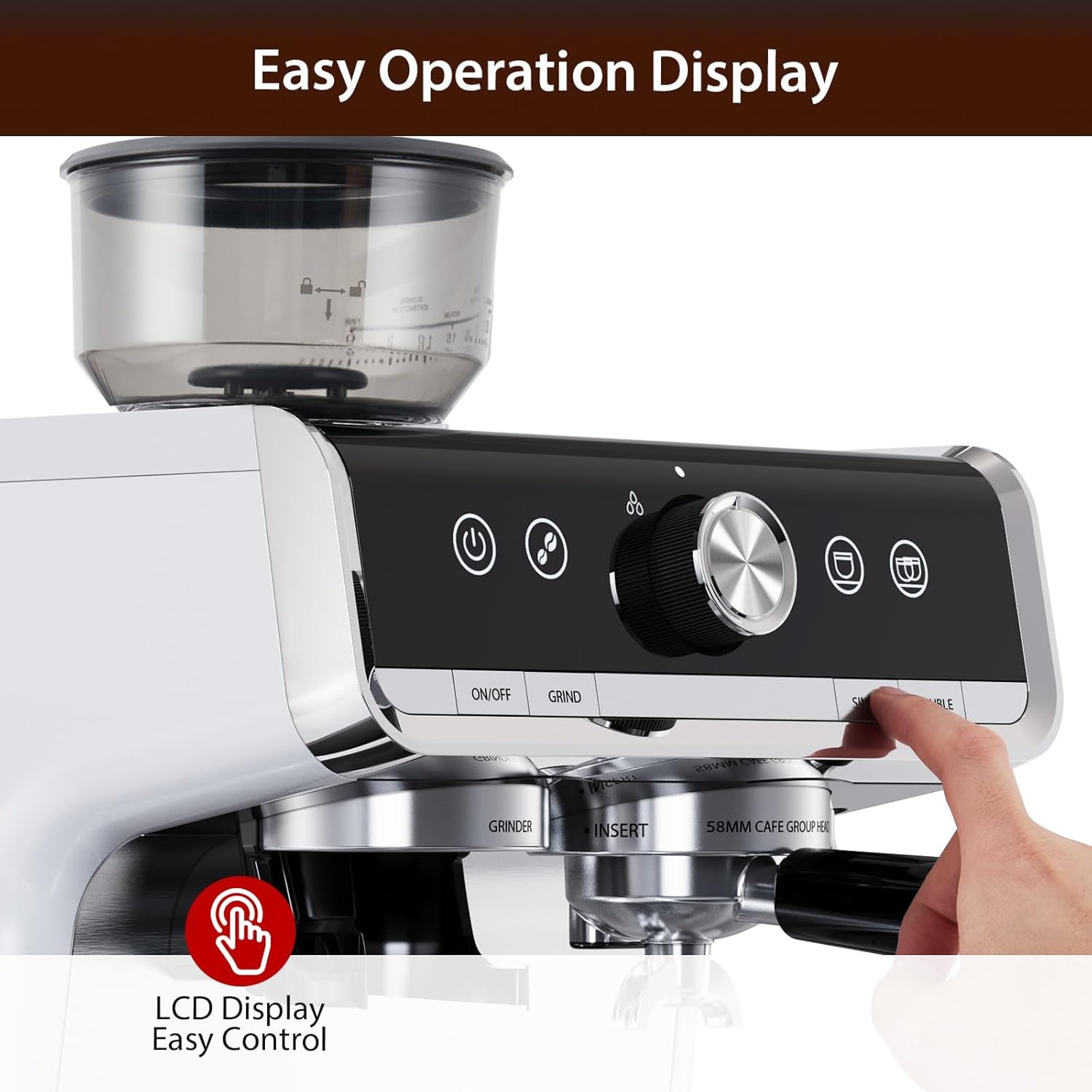 IdealHouse Semi Automatic Espresso Machine 1450W 20 Bar Professional ...