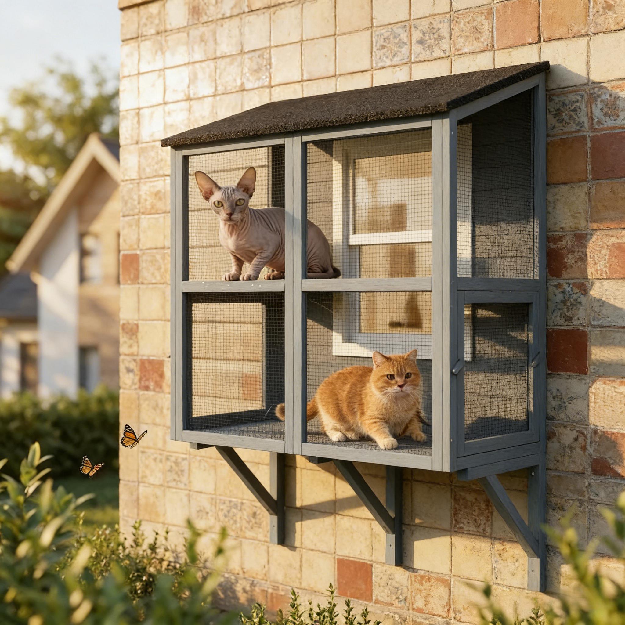 Huluwat Window Box Outdoor Catio Cat Enclosure at Lowes.com