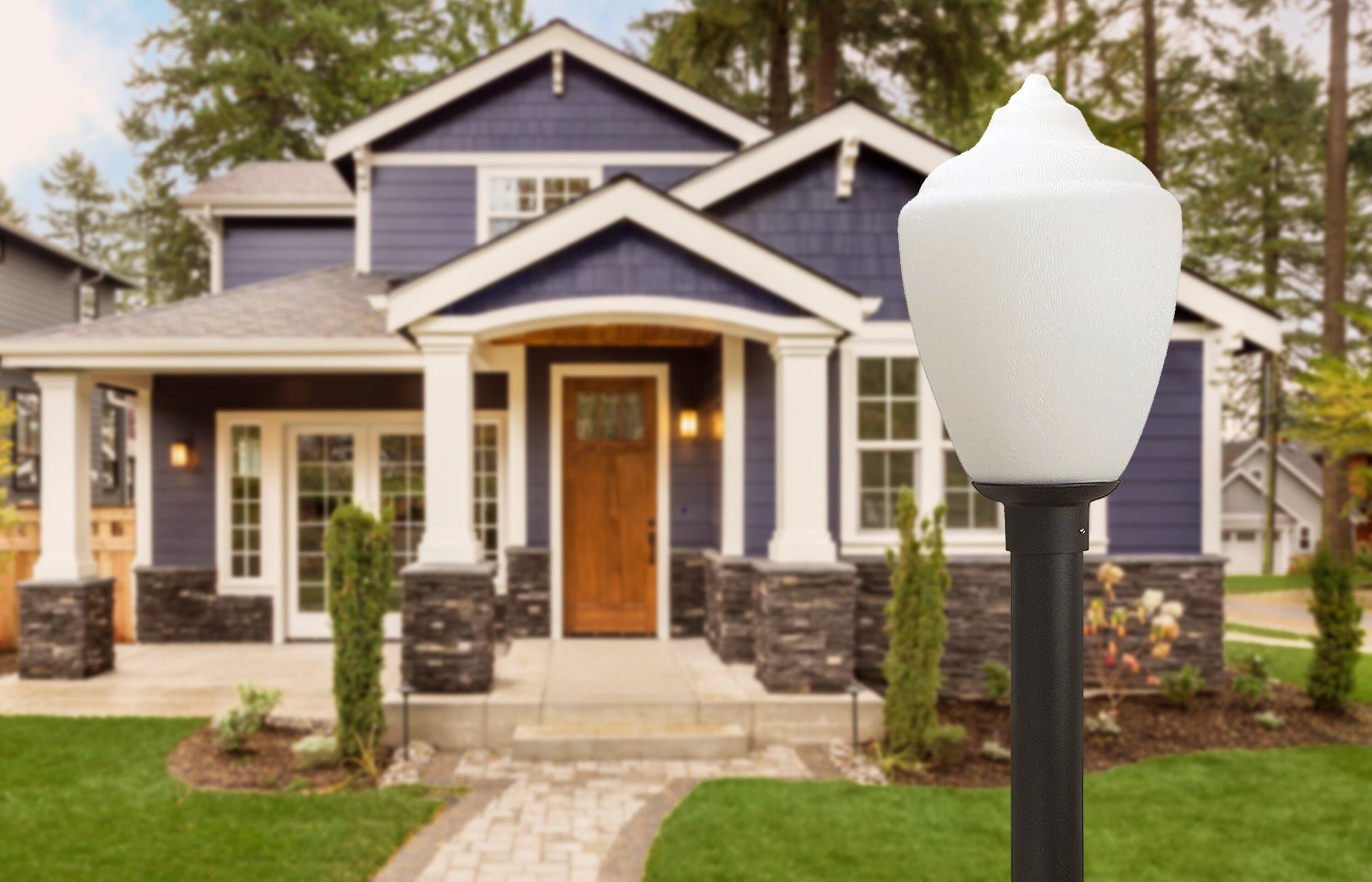 Solus 3000K Warm White LED Bulb Included 20-in Black, White Modern ...