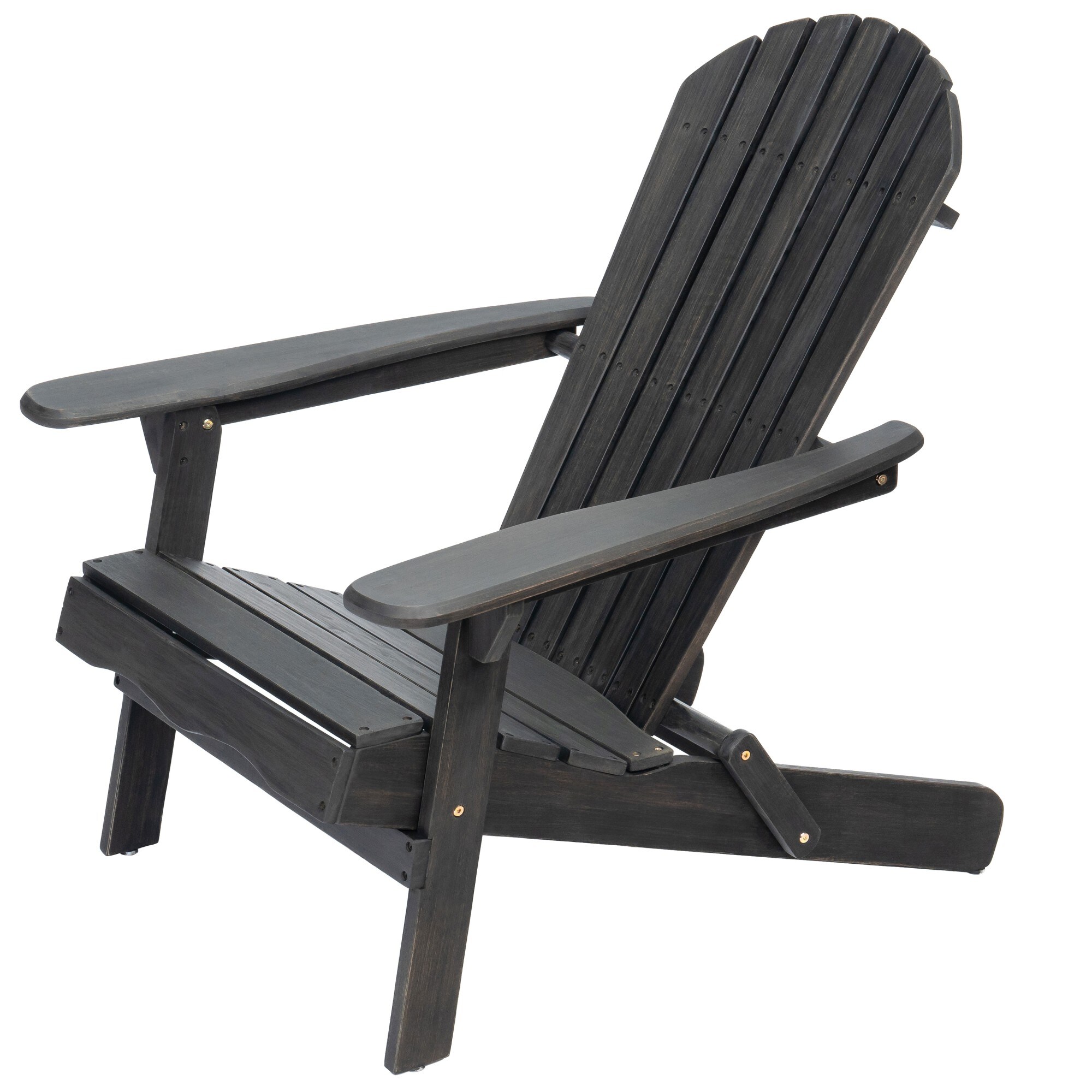 Mondawe Folding Acacia Wood Chair Rustic Finish Dark Gray in the Patio ...