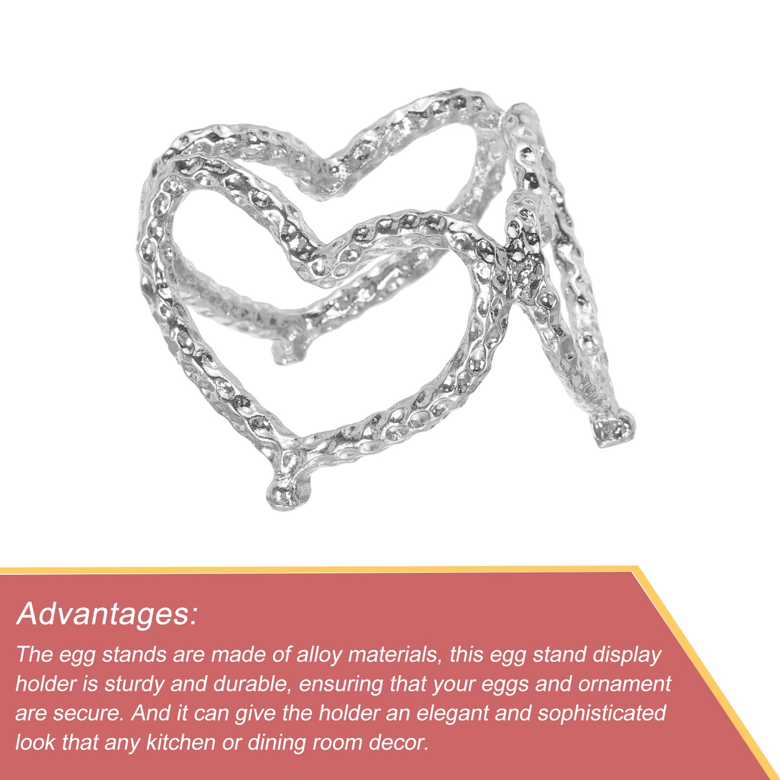 Unique Bargains Crystal Ball Display Holder Heart Shaped Egg Stand ...