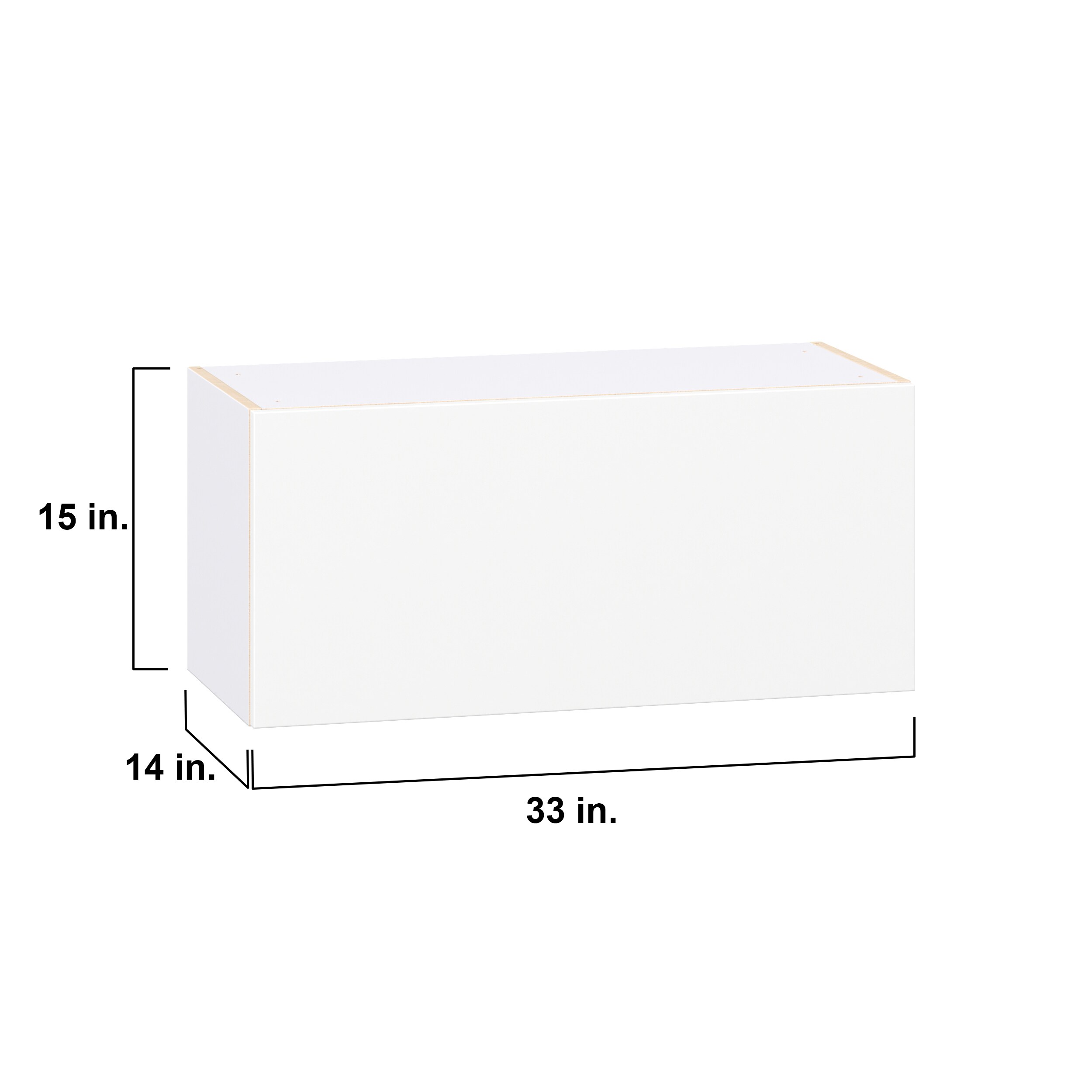 Hugo&Borg Lasalle 33-in W x 15-in H x 14-in D Bright White Slab Wall ...