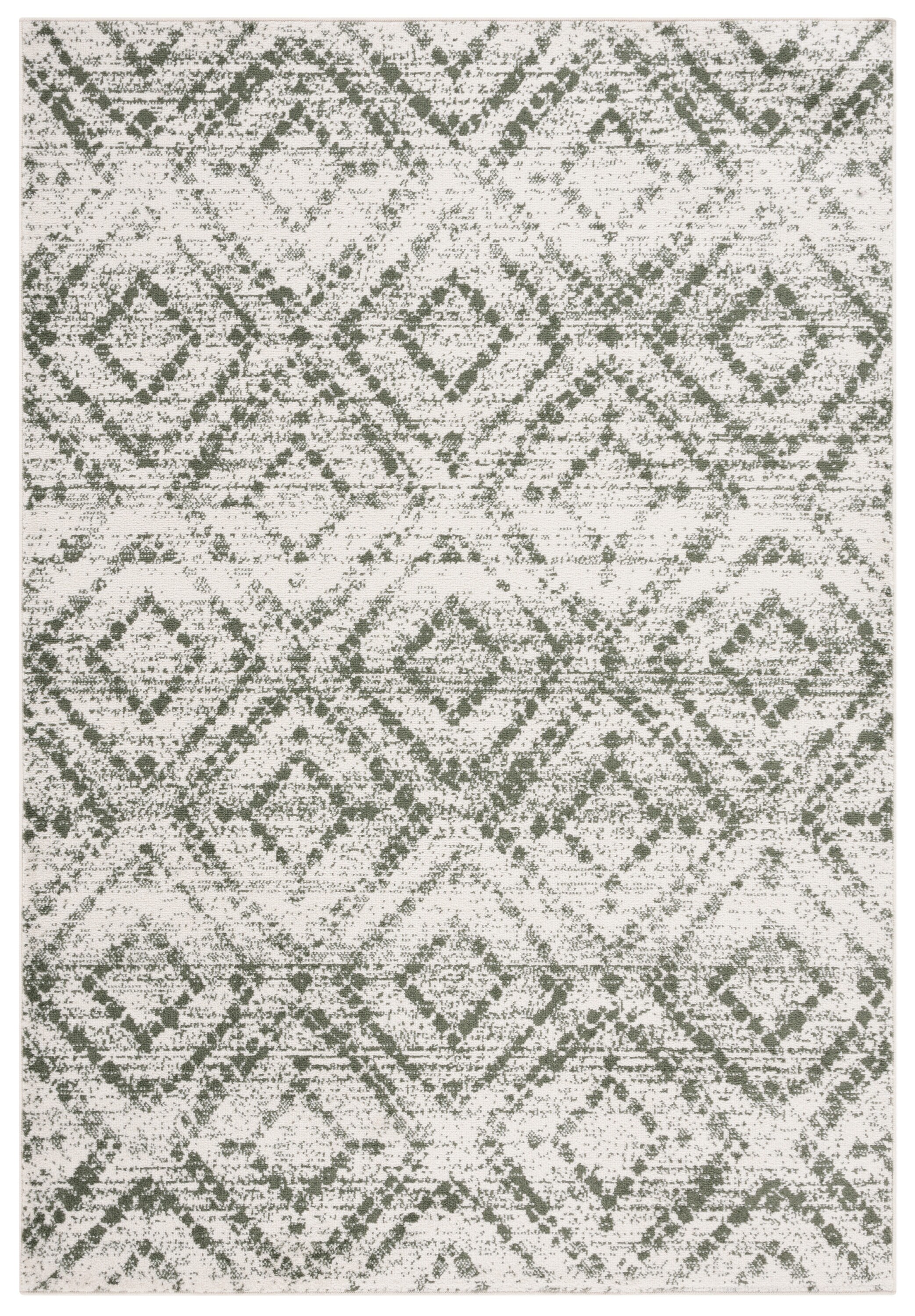 Safavieh Adirondack 131W Ivory/Dark Green 4ft x 6ft Small Rectangle Rug ...