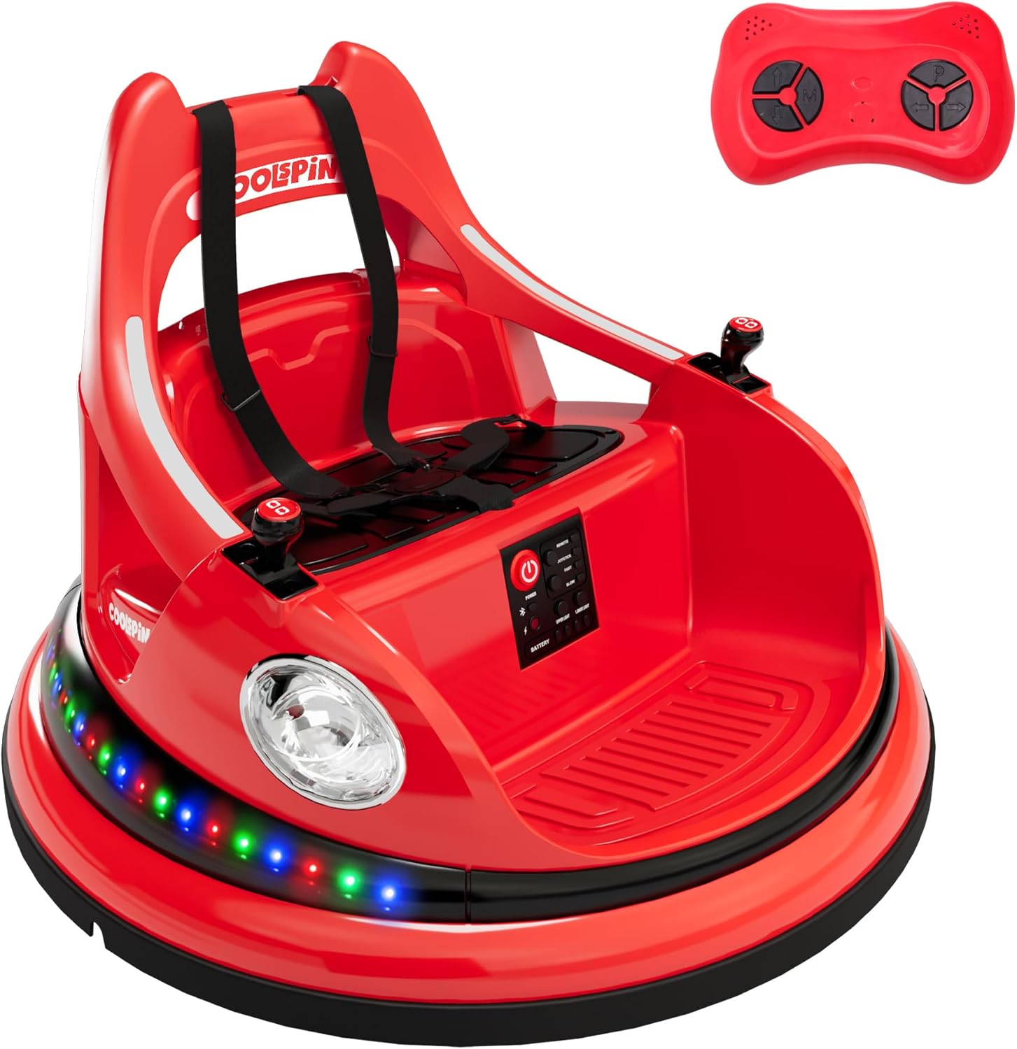 Garvee 12V Electric Kids Bumper Car/ 360 Degrees Spin Ride On Toy with ...
