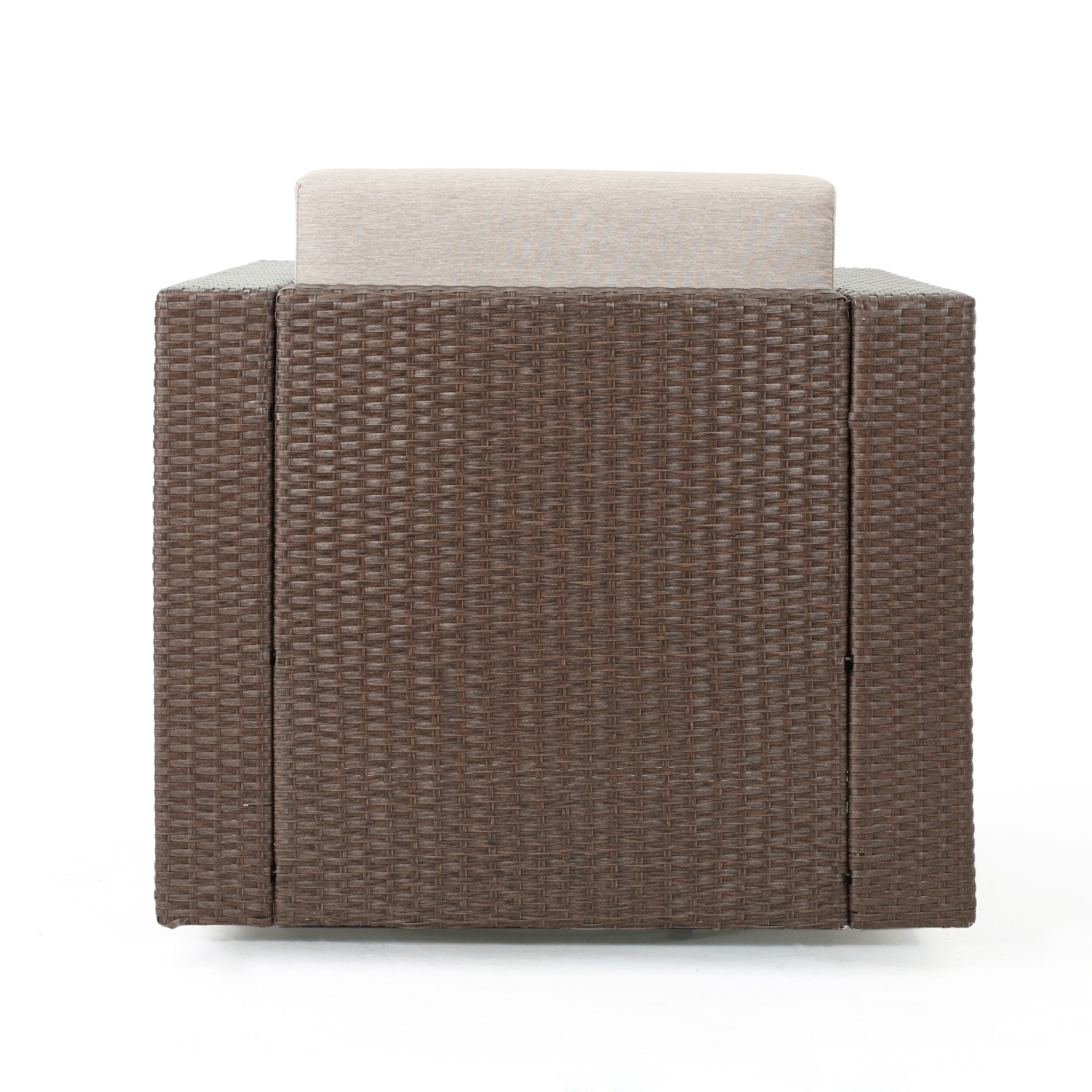 Christopher Knight Home Puerta Outdoor Wicker 3 piece Swivel Chat Set ...