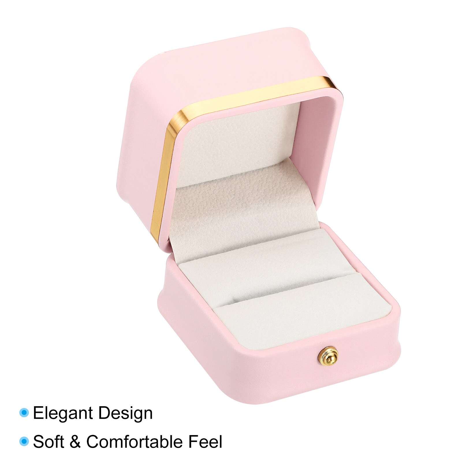 PATIKIL Velvet Ring Box Single Slot Wedding Ring Box Vintage Jewelry ...