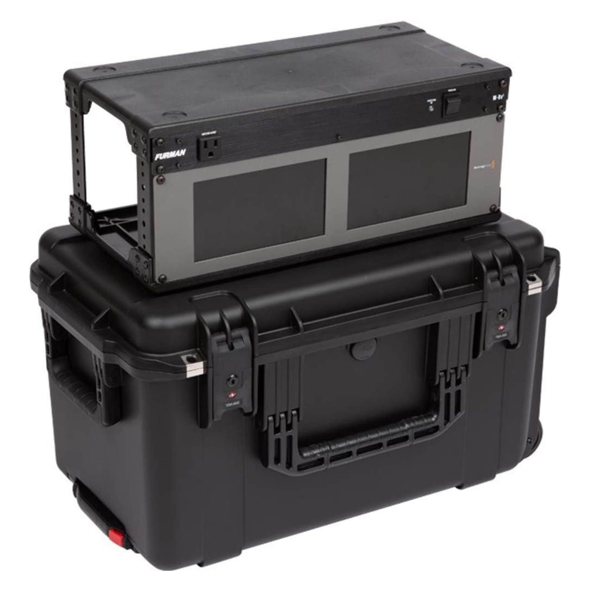 SKB iSeries 4U Shallow Fly Rack Waterproof Polypropylene Hard Case 9 ...