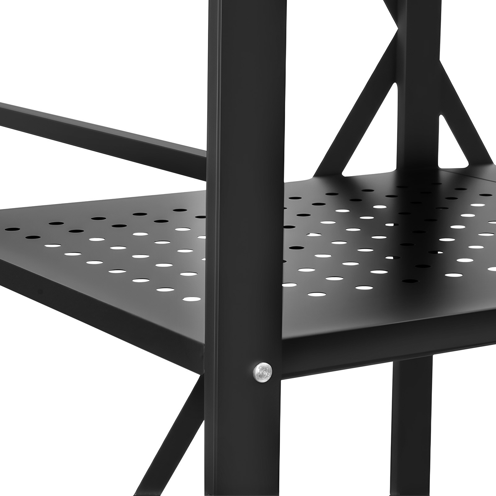 Huluwat Folding Storage Shelf with Wheels 5-Tier Metal Shelving Unit ...