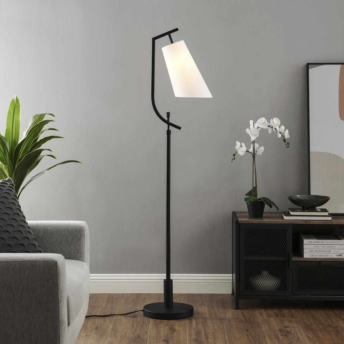 Lite Source LS-83730 Xandra 63 inch 6000 watt Black Floor Lamp Portable ...