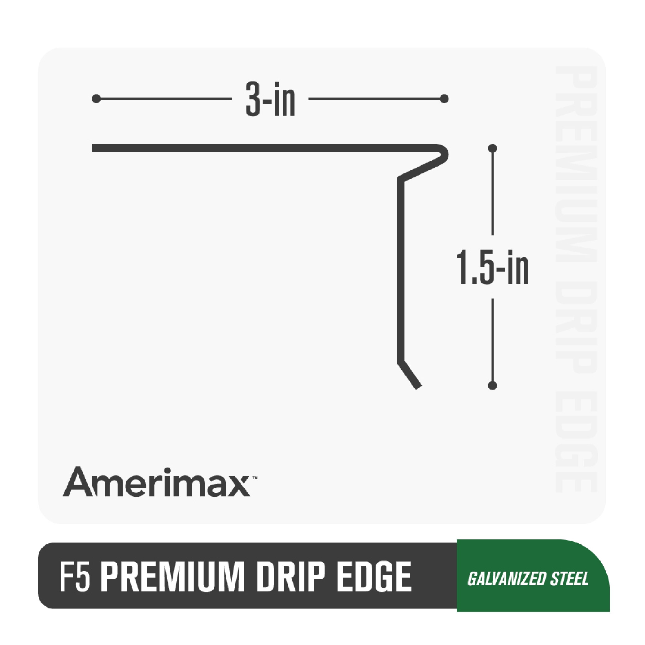 Amerimax F5 3.5-in x 10-ft White Galvanized steel Drip Edge in the Drip ...