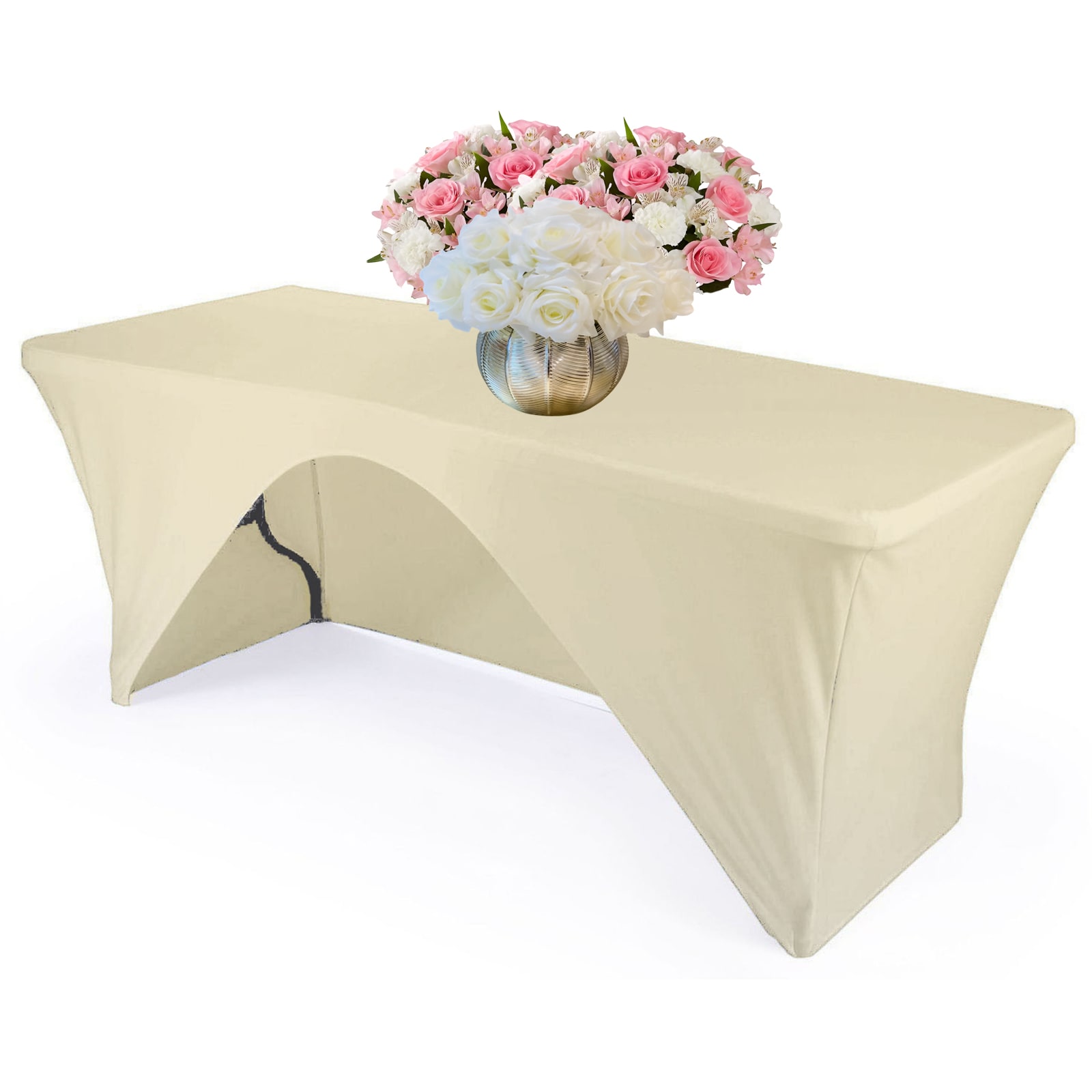 Slickblue Fitted Spandex Event Tablecloth with Machine Washable Fabric ...