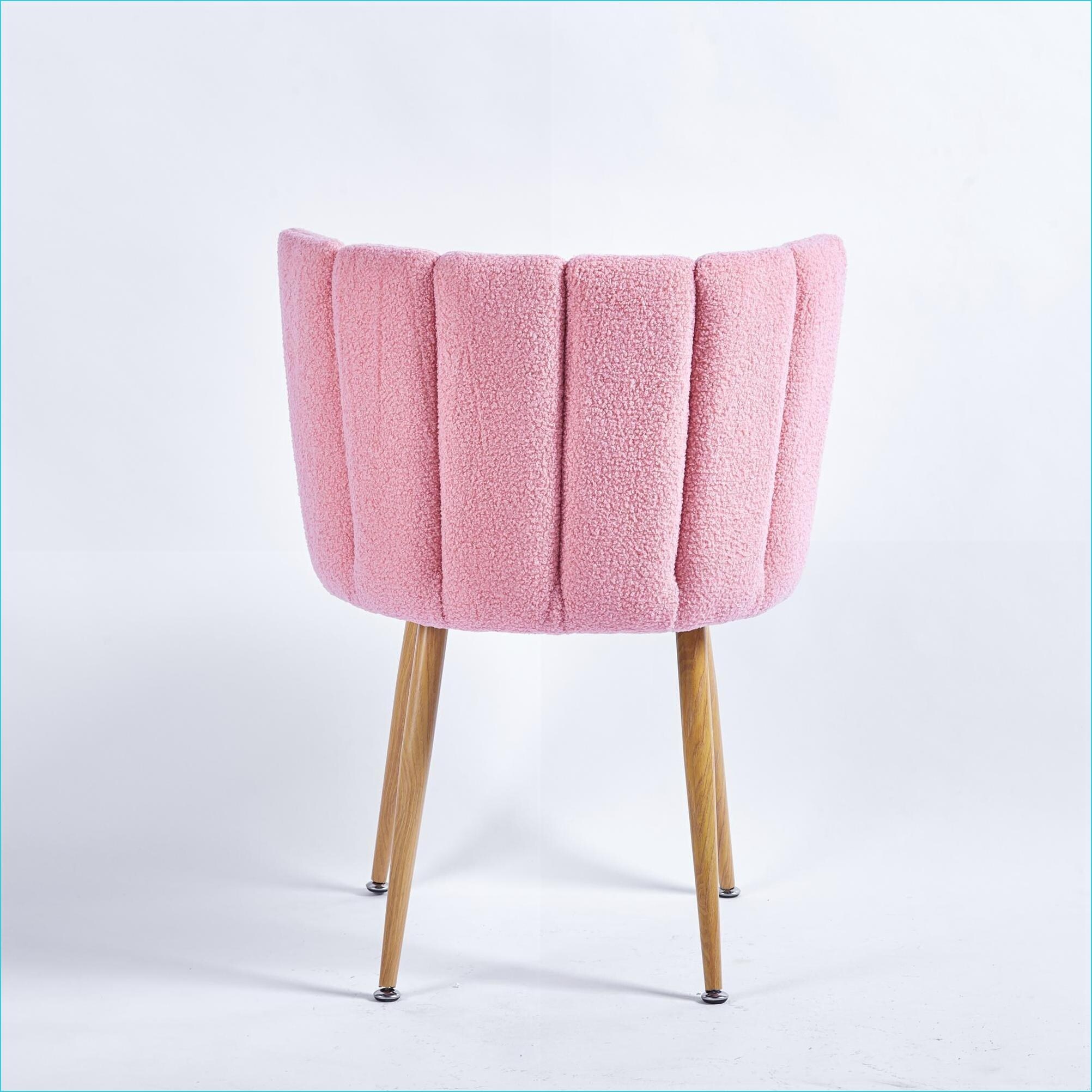 Watnature Set of 2 Modern Pink Accent Chairs for Adults Soft Short ...
