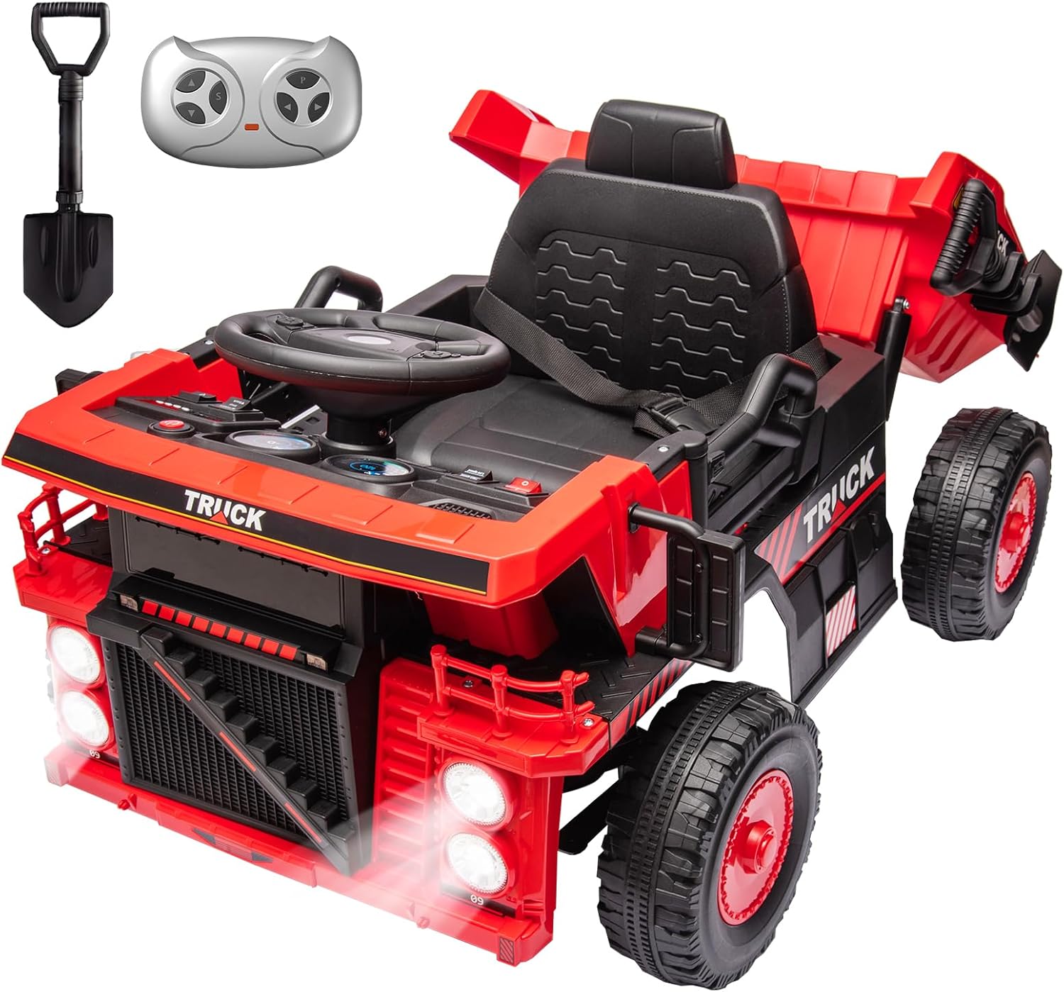 Garvee 12V Ride On Dump Truck for Kids/ Electric Construction Vehicle w ...