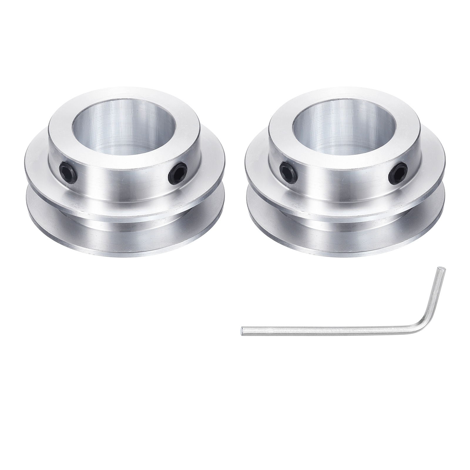 Unique Bargains 2pcs Single Groove Pulley 20mm Fixed Bore 40mm Outer ...