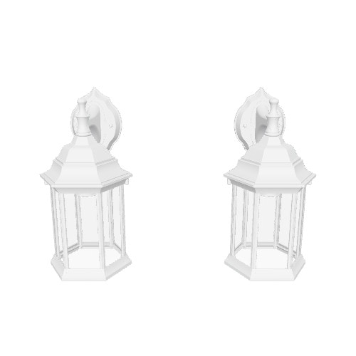 Project Source Henfield 2 -Pack 2 -Light 11.81-in H Matte White ...