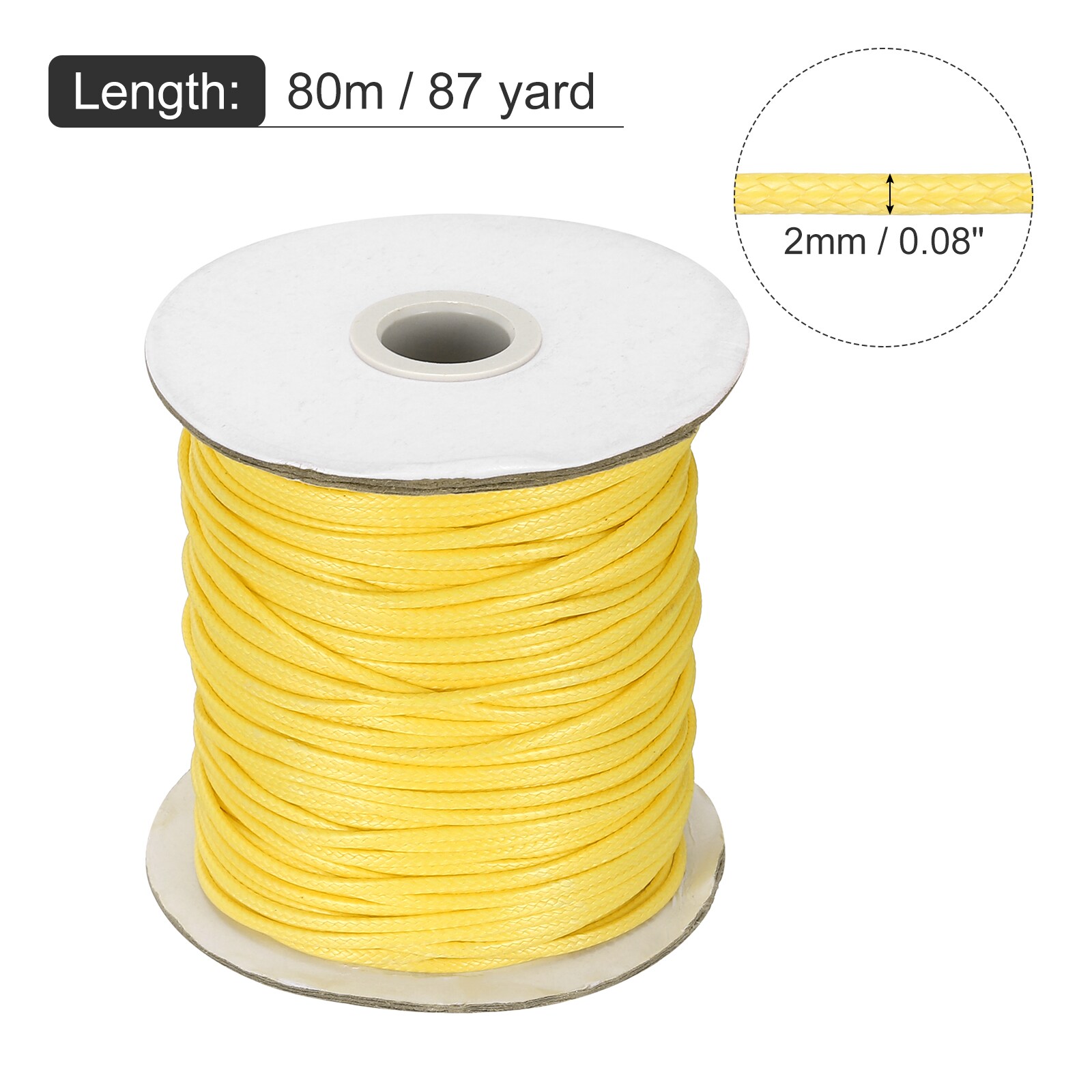 Unique Bargains 1pc Waxed Cord 2mm Waxed Thread 87 Yard Wax String ...