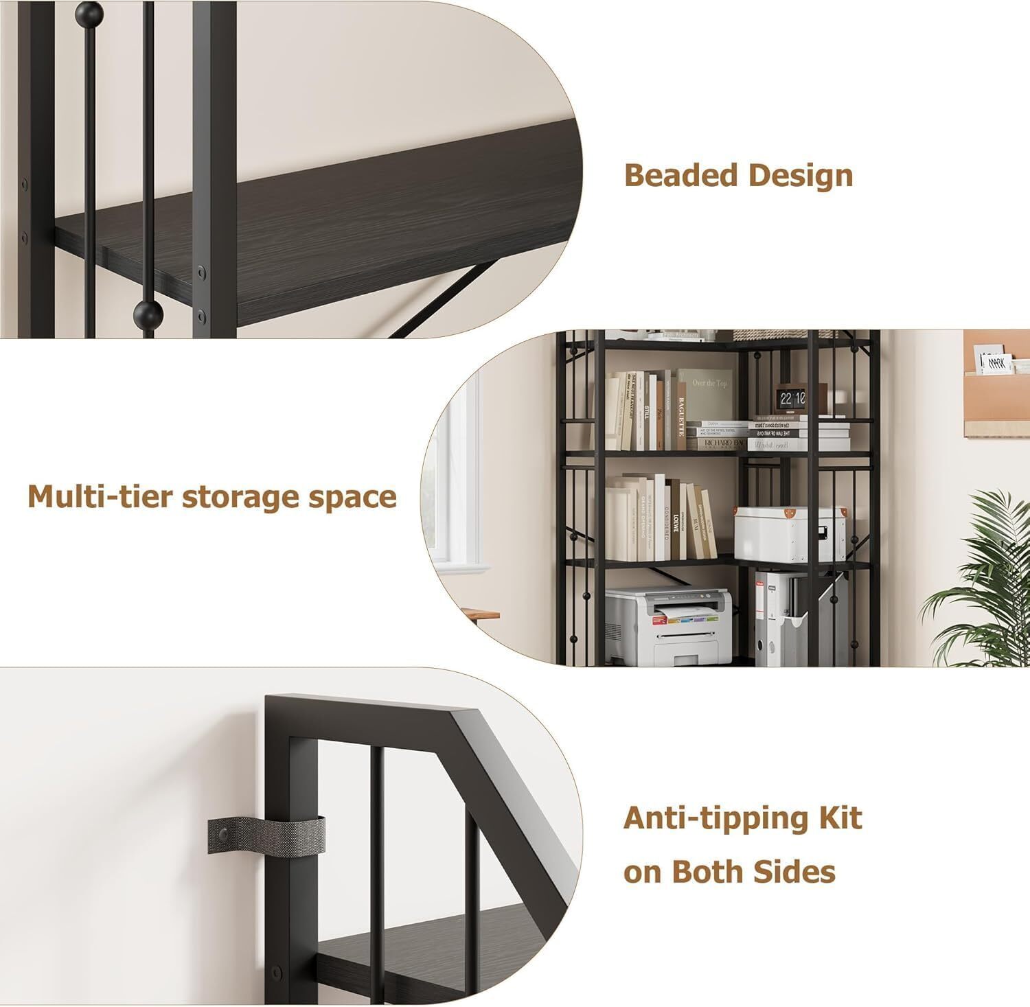 GarveeLife 7 Tier Corner Bookshelf 86inch L Shaped Bookcase Adjustable ...