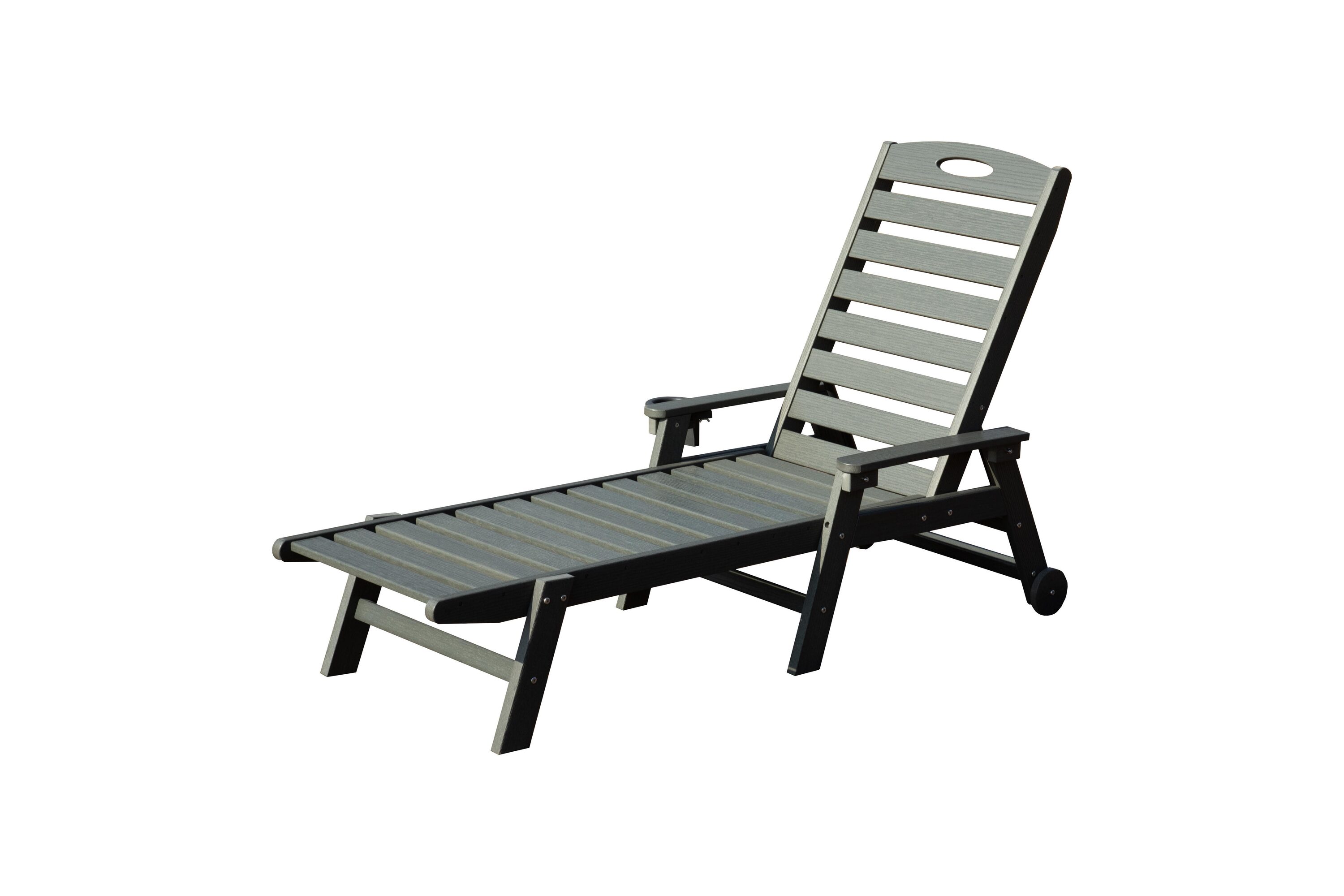 Boho Havens Grey AluminiumHDPE Chaise Lounge 78x20 in the Patio Chairs ...
