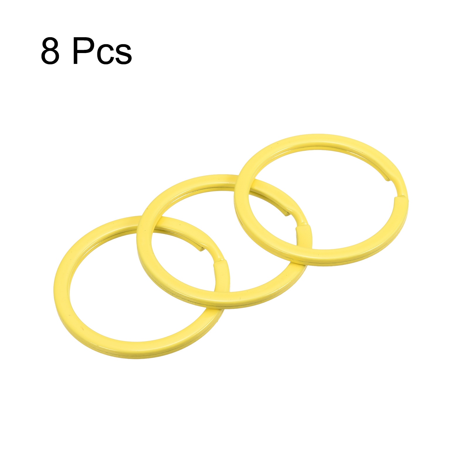 Unique Bargains Split Keychain Rings 30mm/1.2inch Round Flat Key Holder ...