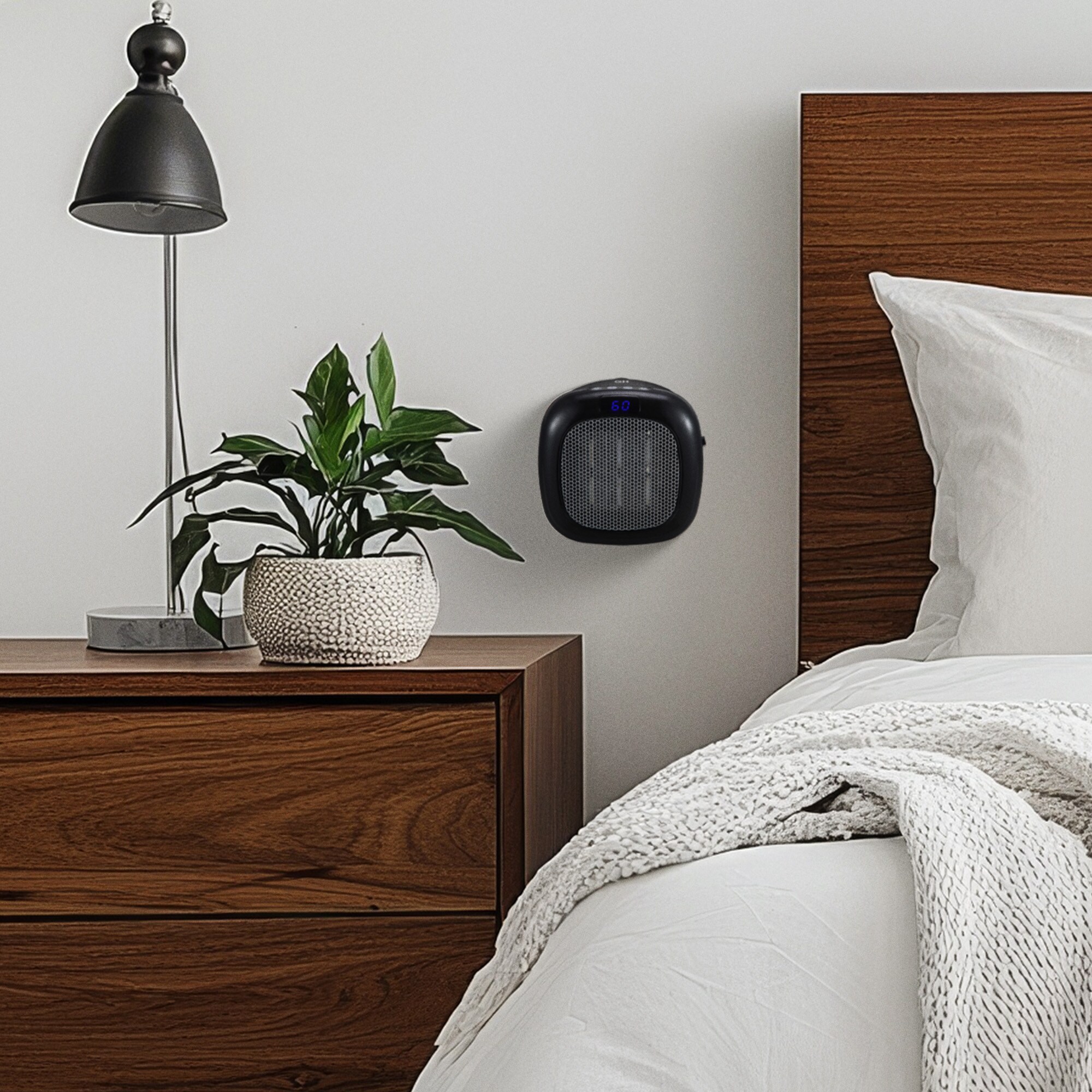 Good Housekeeping Wall-Mount Indoor Mini Space Heater with Thermostat ...