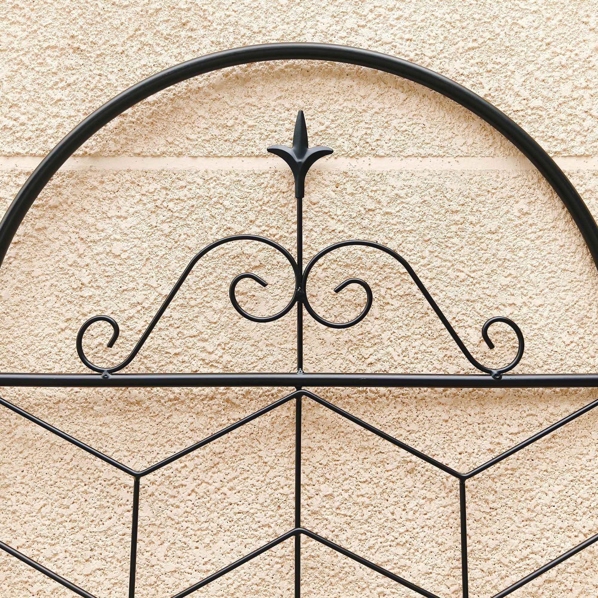 Aoibox 2 pack metal garden trellis 86.7 inch high 19.7 inch wide rust ...