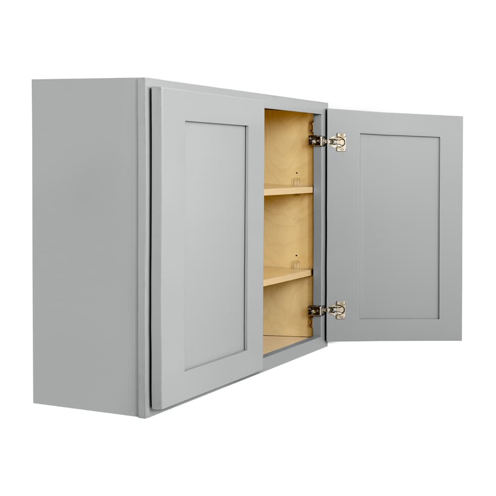 RELIABILT Overlake 36-in W x 42-in H x 12-in D Gray Painted Wall Ready ...