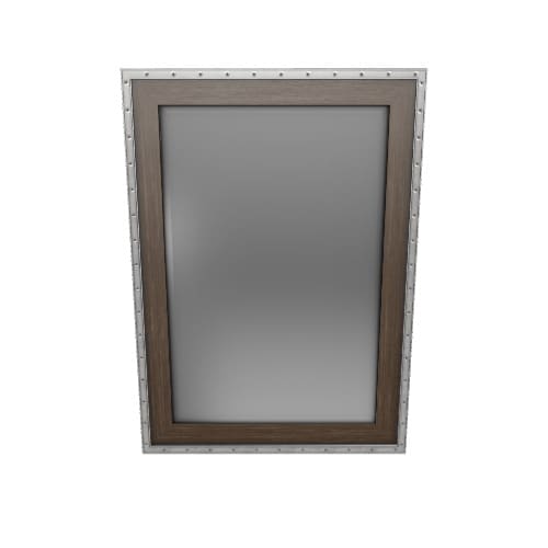 allen + roth 30-in W x 42-in H Silver/Driftwood Gray Framed Wall Mirror ...