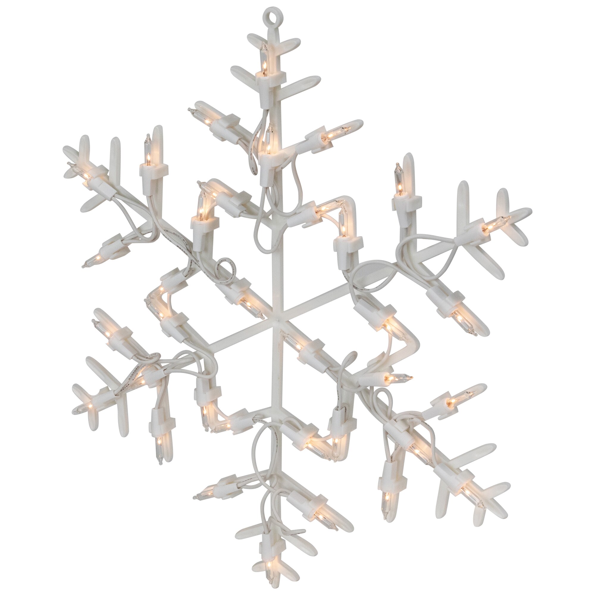 Northlight 13.5-in Lighted Snowflake Electrical Outlet Christmas Decor ...