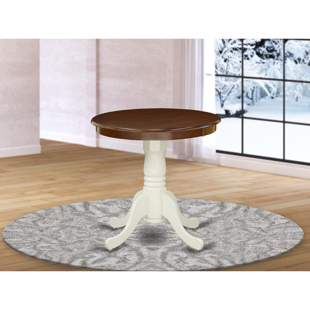 East West Furniture Dining Table Mahogany and Linen White in the Dining ...