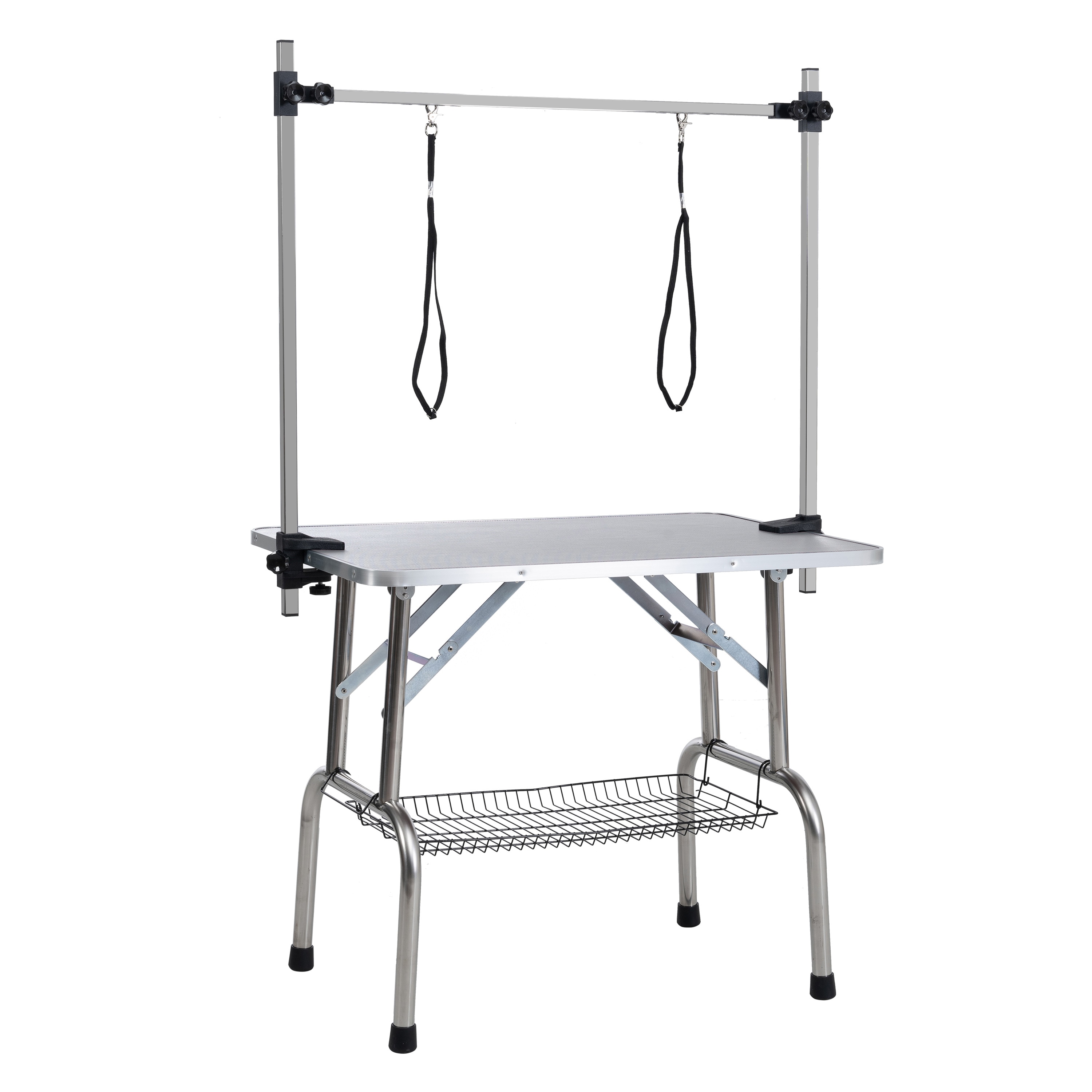 LOVMOR 36 inch Folding Dog Pet Grooming Table Stainless Steel Frame ...