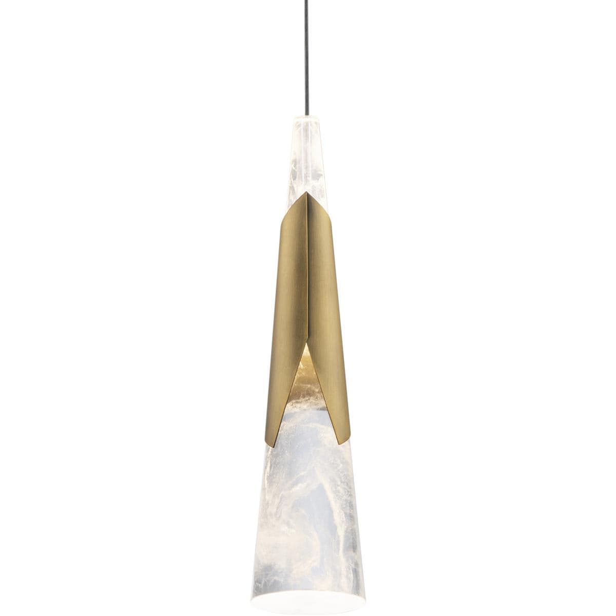 Modern Forms PD-44416-35-AB Kilt 1 Light 4 inch Aged Brass Mini Pendant ...
