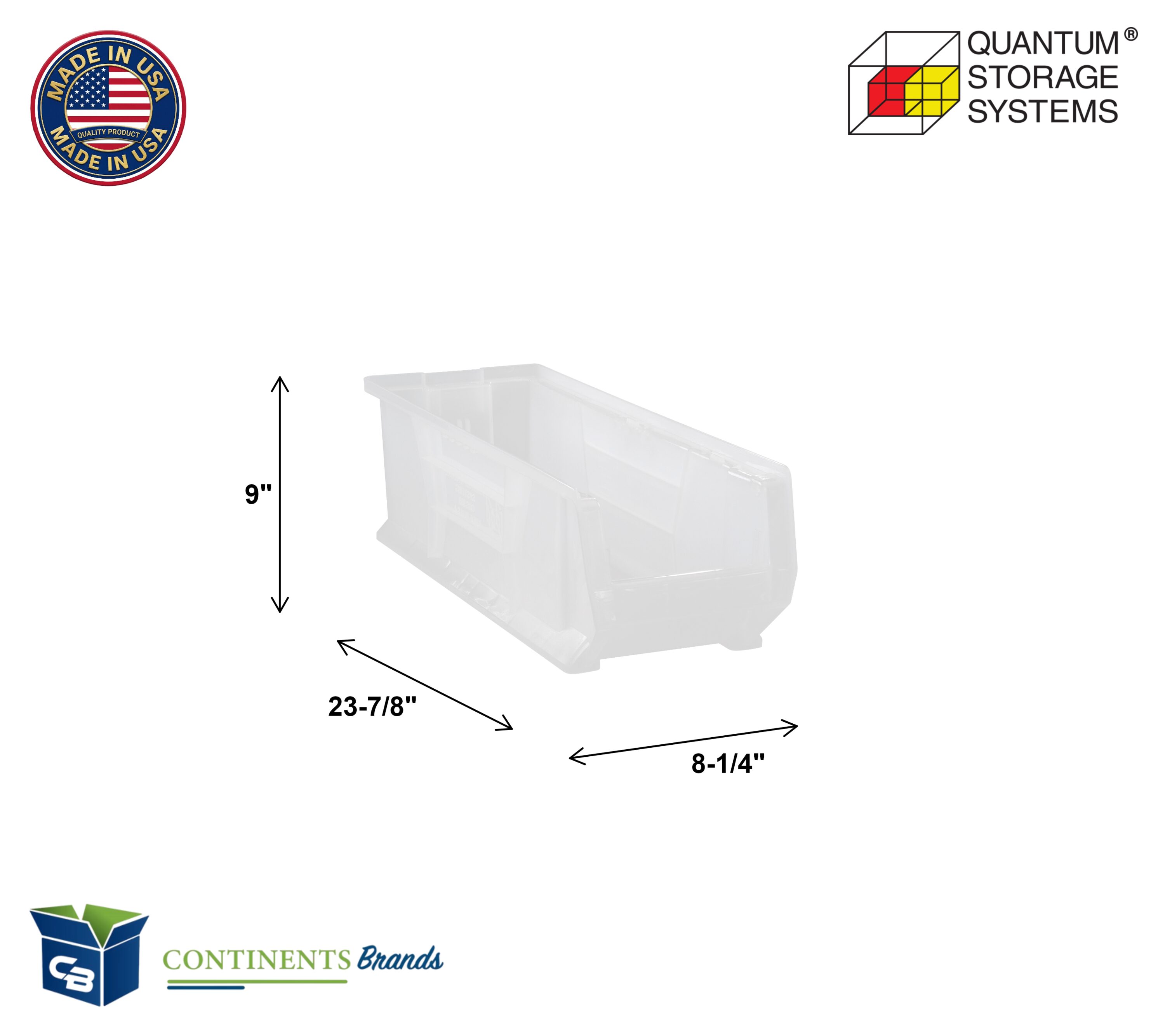 Quantum Storage Systems QUS951CL HULK Part Organizer Clear 6 Bins 9 H x ...