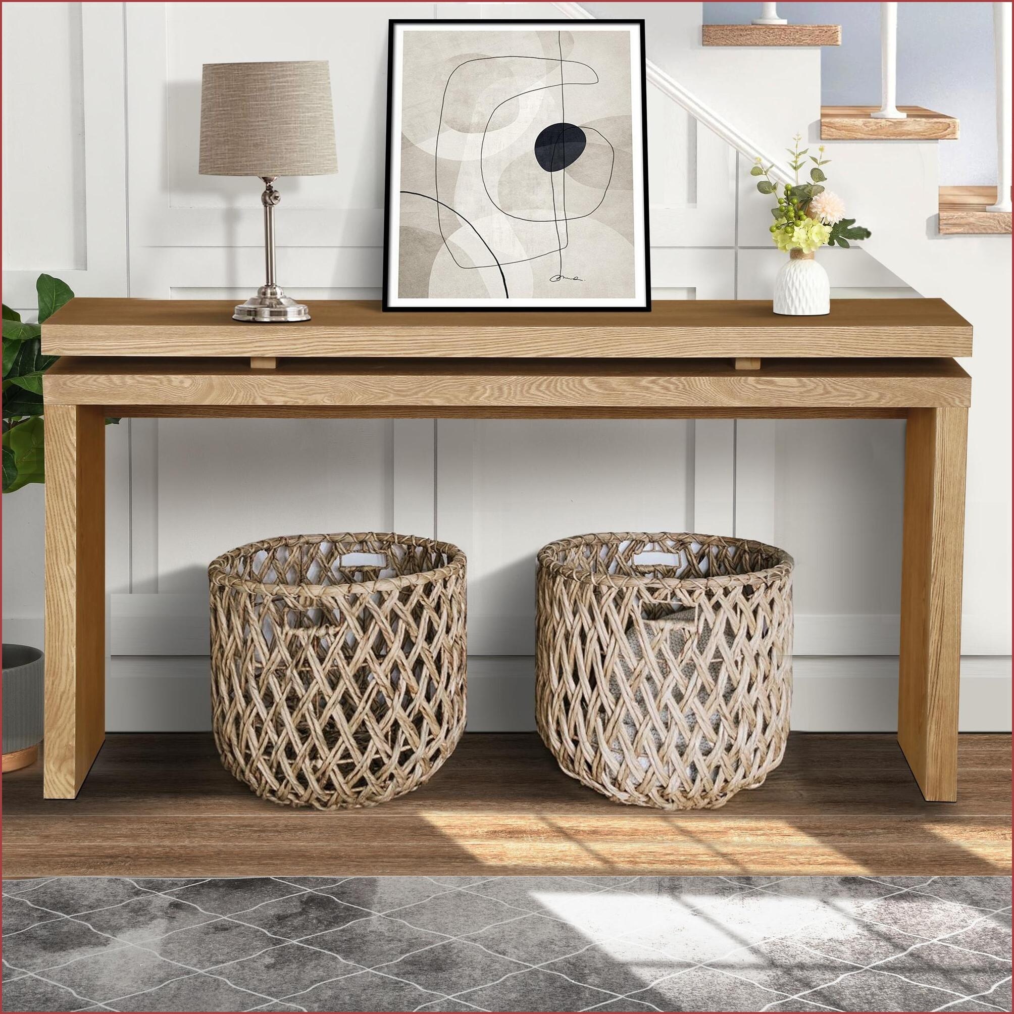 Watnature Antique Brown Farmhouse Coffee Table 60'' Space Saving Solid ...