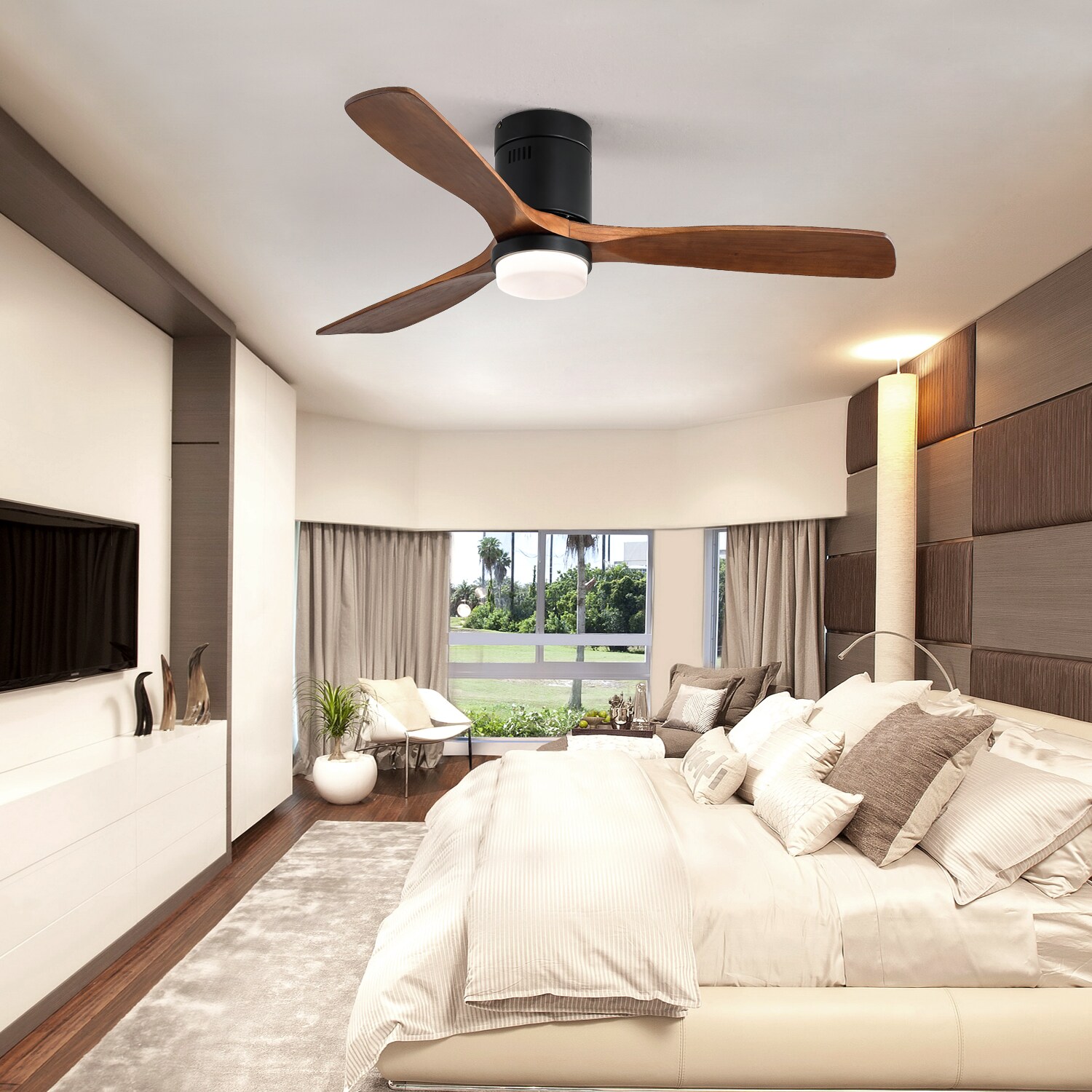 Tatayosi 52 Inch Smart Ceiling Fan with LED Light and Remote App ...