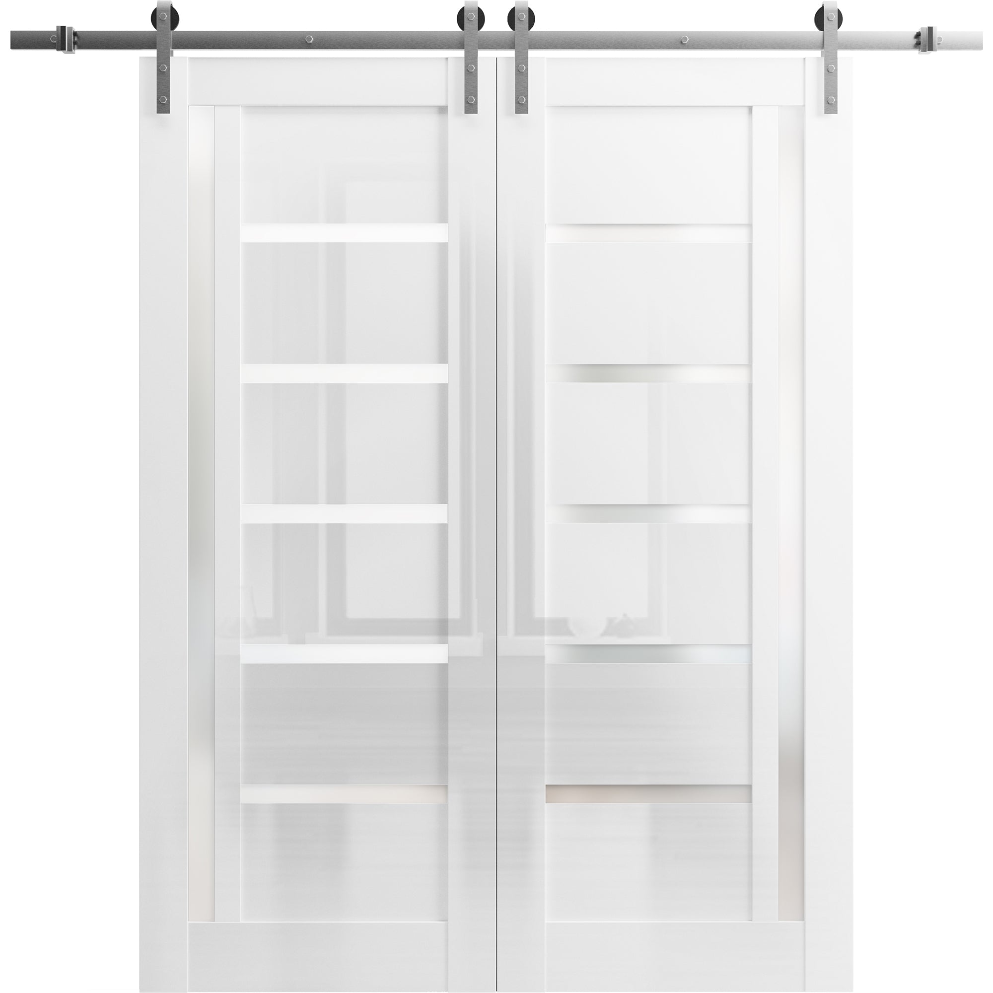 SARTODOORS Double Barn Door 84 x 96 inches - Quadro 4088 Gloss White ...
