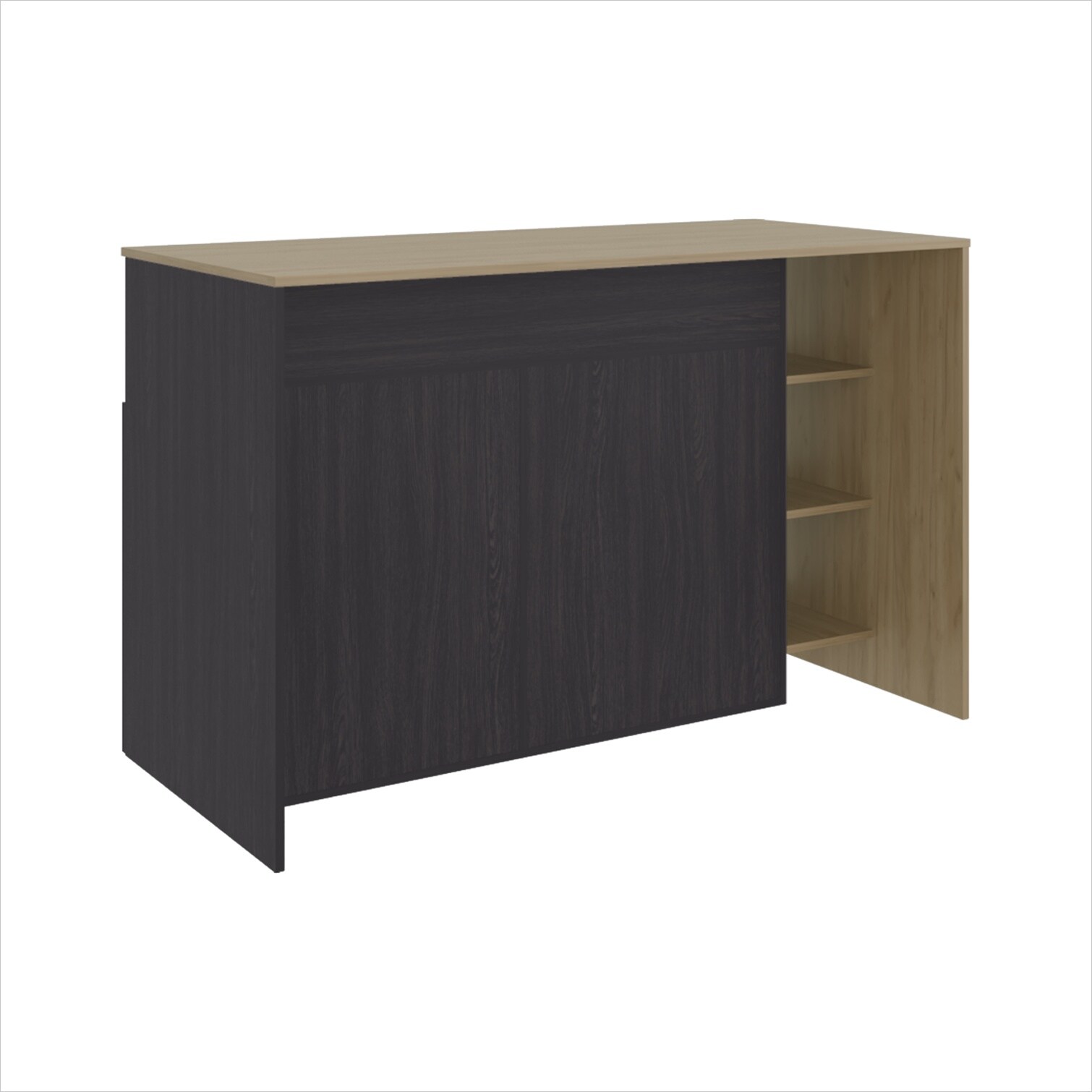 Naturefalls Multi-Tone Particle Board Kitchen Island with Enclosed ...