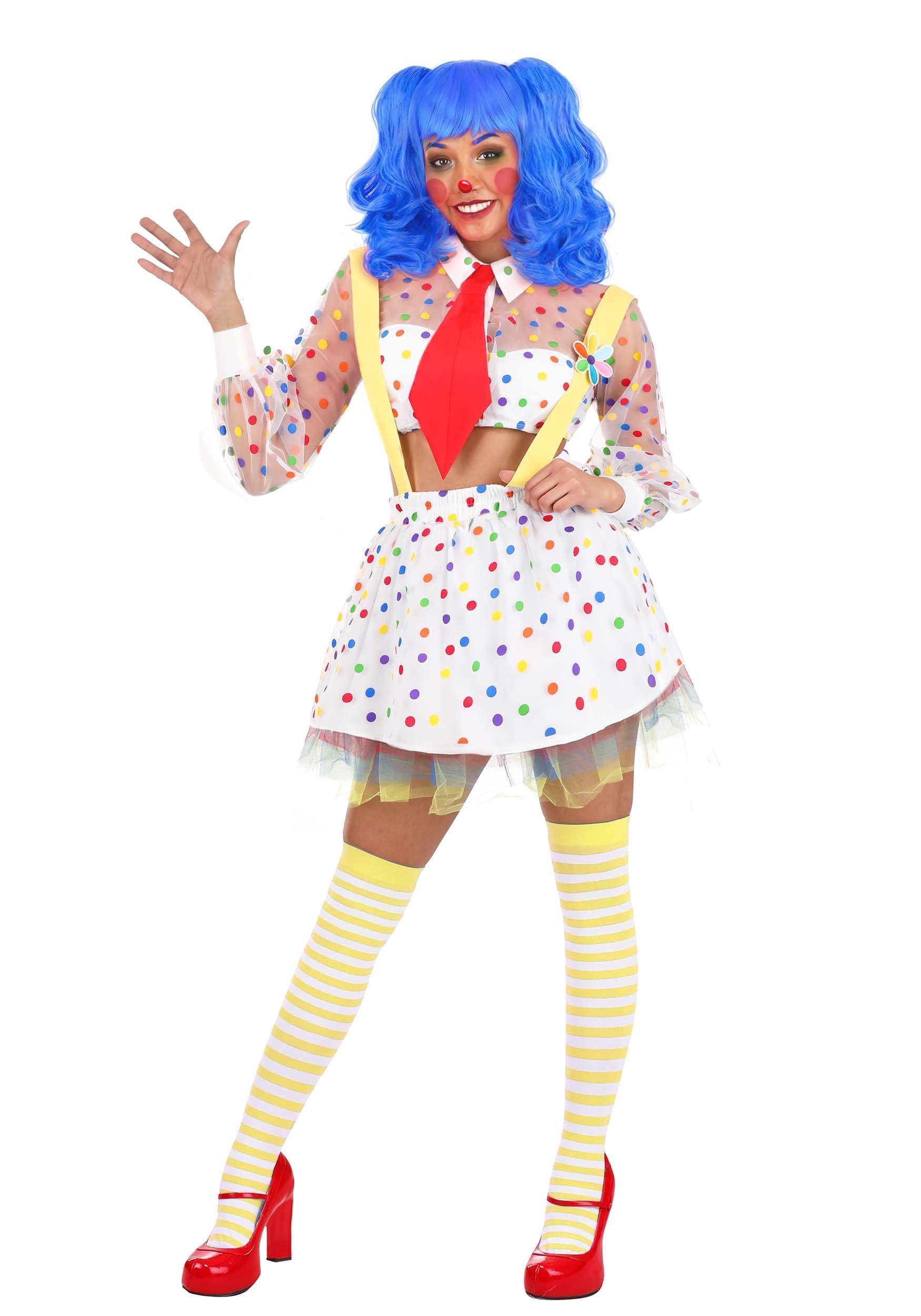 HalloweenCostumes.com FUN Costumes Sheer Clown Women's Costume Large in ...