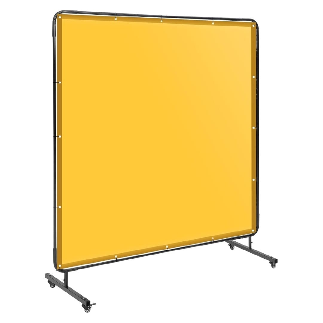 Qeetex 6x6FT Welding Screen with Frame - Flame Resistant PVC Curtain ...