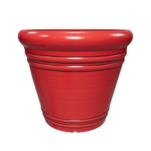 Style Selections 20.35-in W Extra Large Red Resin Contemporary/Modern ...