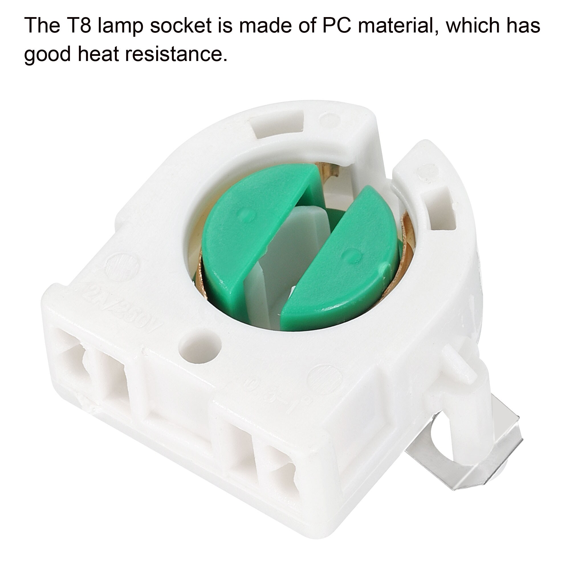 Unique Bargains T8 Lamp Holder Socket Non-Shunted Light Holder ...