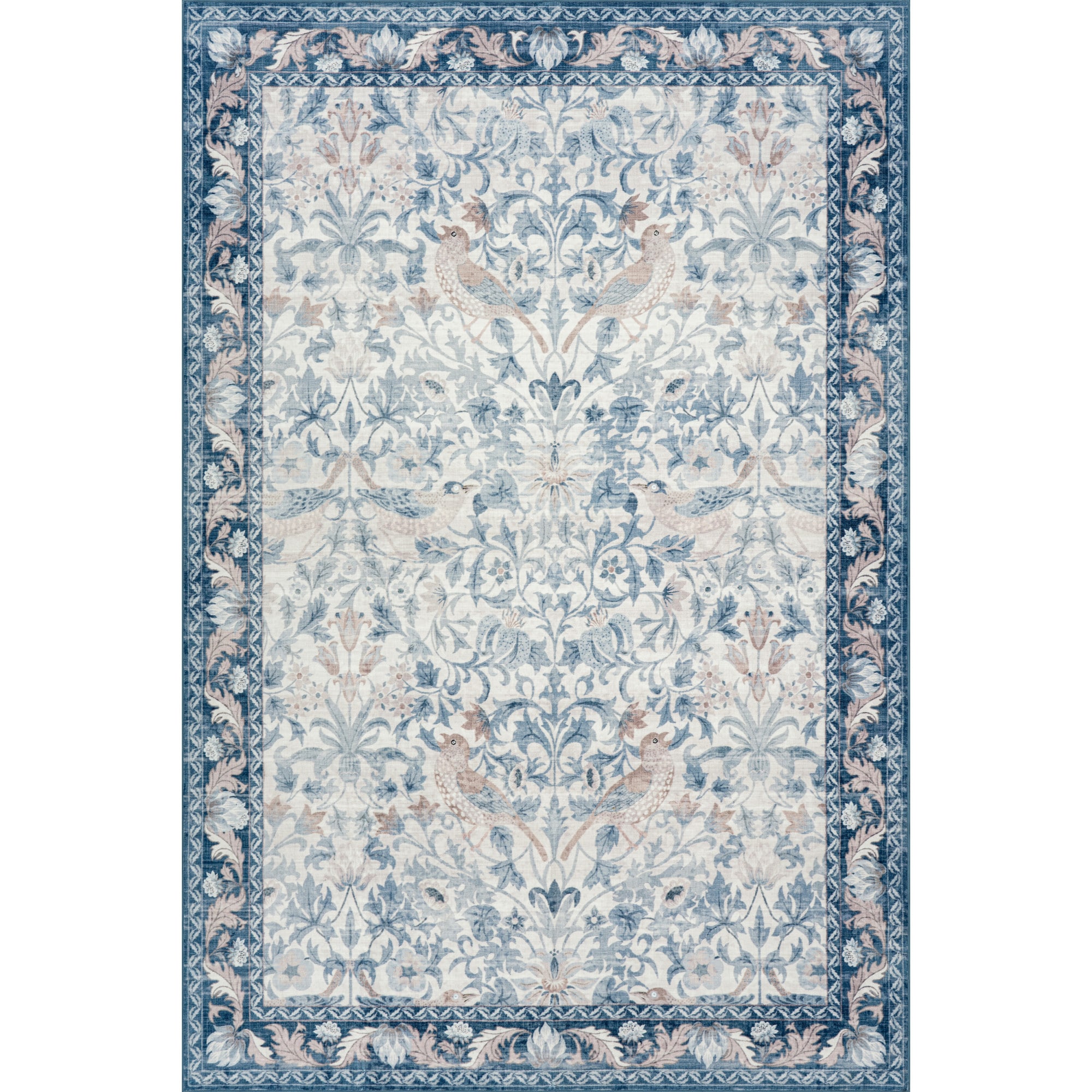 nuLOOM Audessa Floral and Paisley Washable Rug in the Rugs department ...
