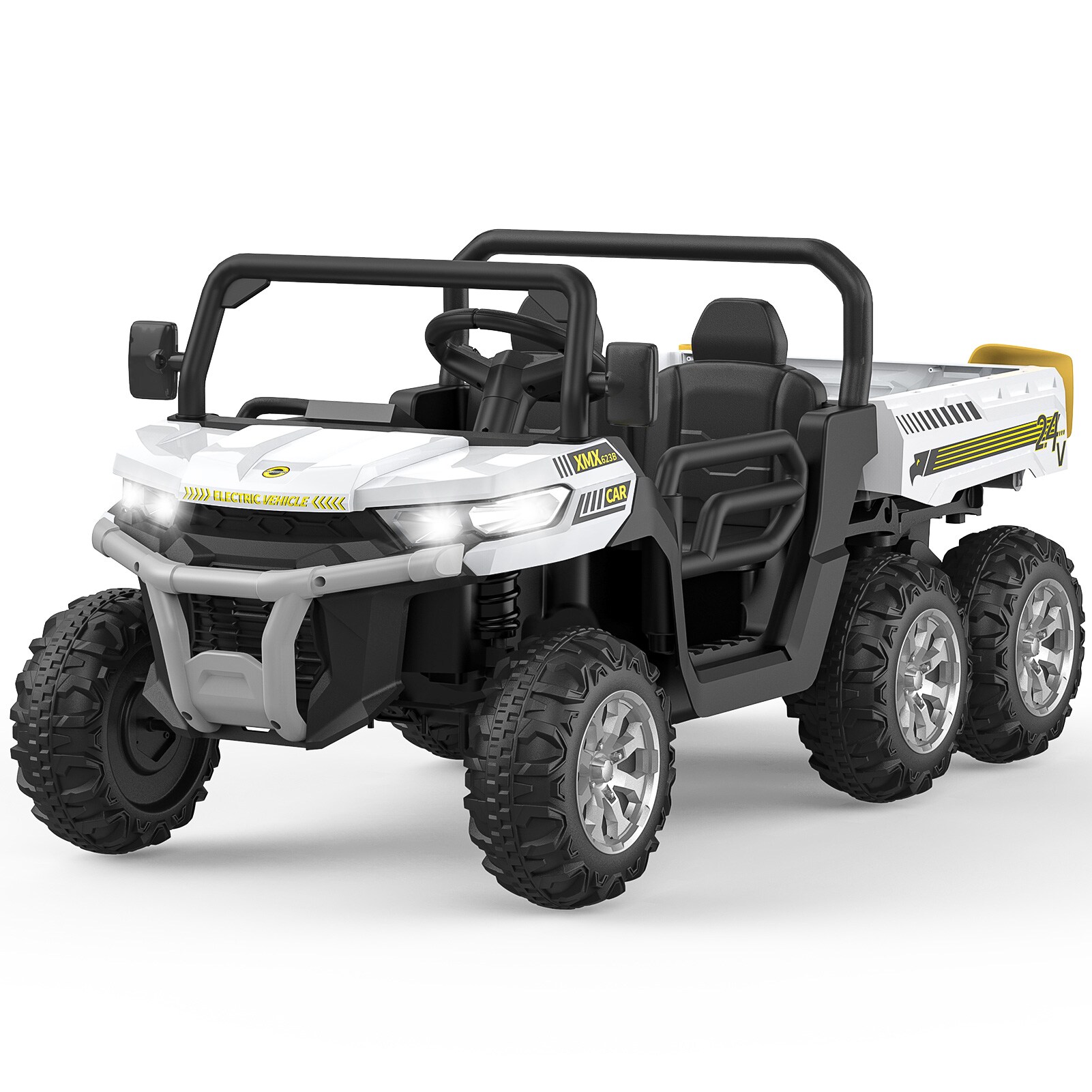 Der Rose 24V Kids Battery Powered Electric Tractor 6 Wheels Ride On Car ...