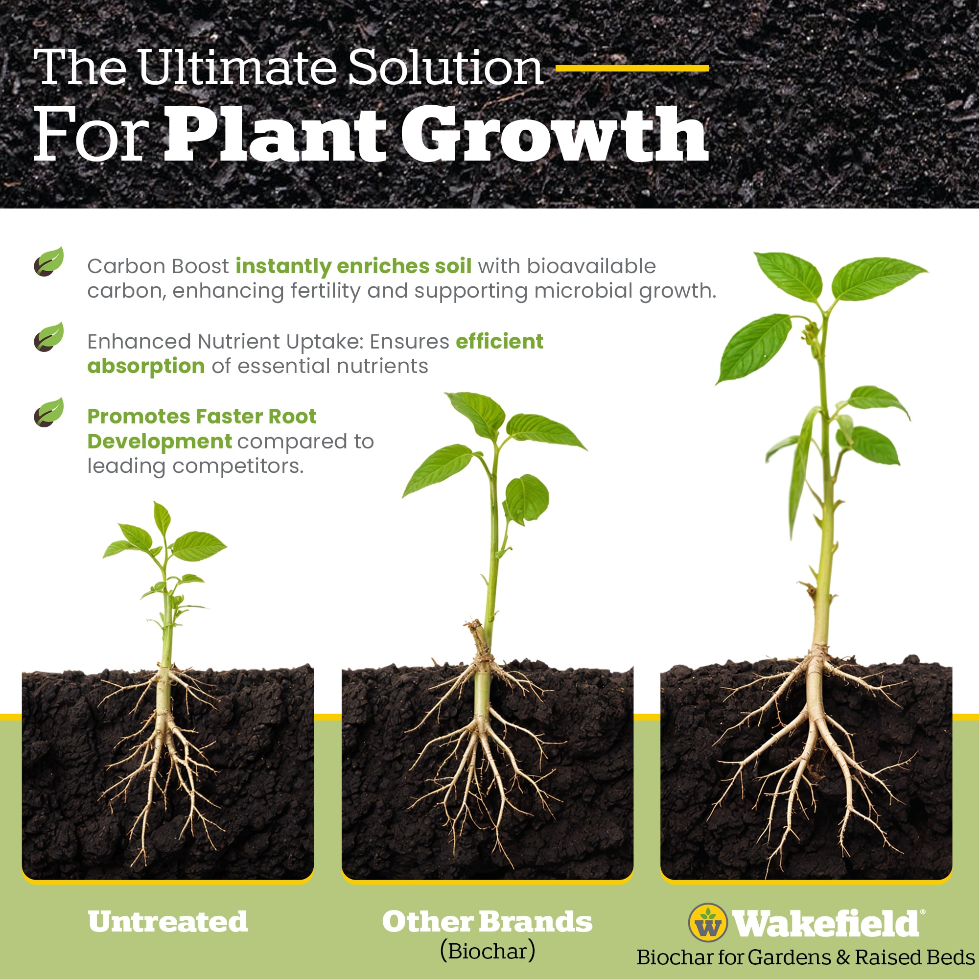 Wakefield Biochar WF2025 1 cu. ft. Organic Biochar Provides organic ...