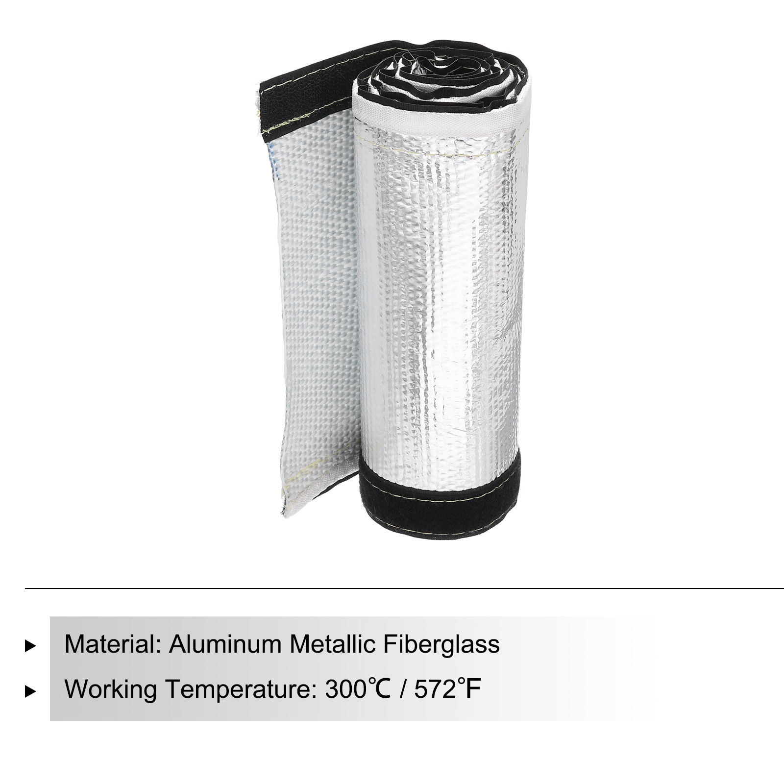 Unique Bargains 1.5mm Heat Shroud Aluminized Sleeving 2 Inch ID x 3.2FT ...