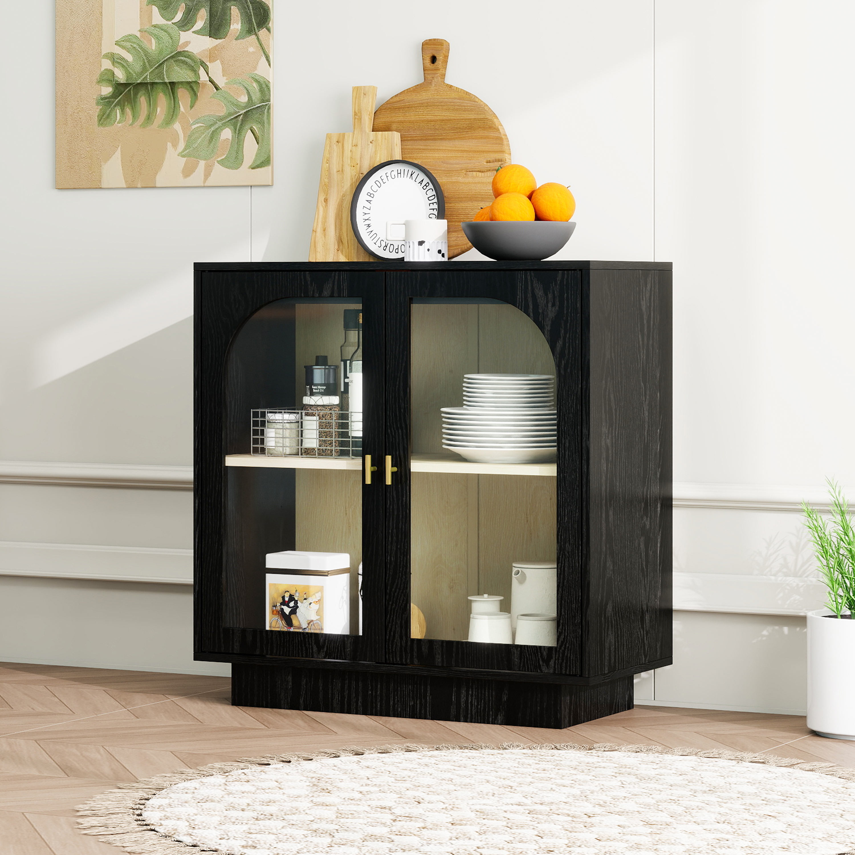 Tatayosi Storage Cabinet with Acrylic Door for Living Room Dining Room ...