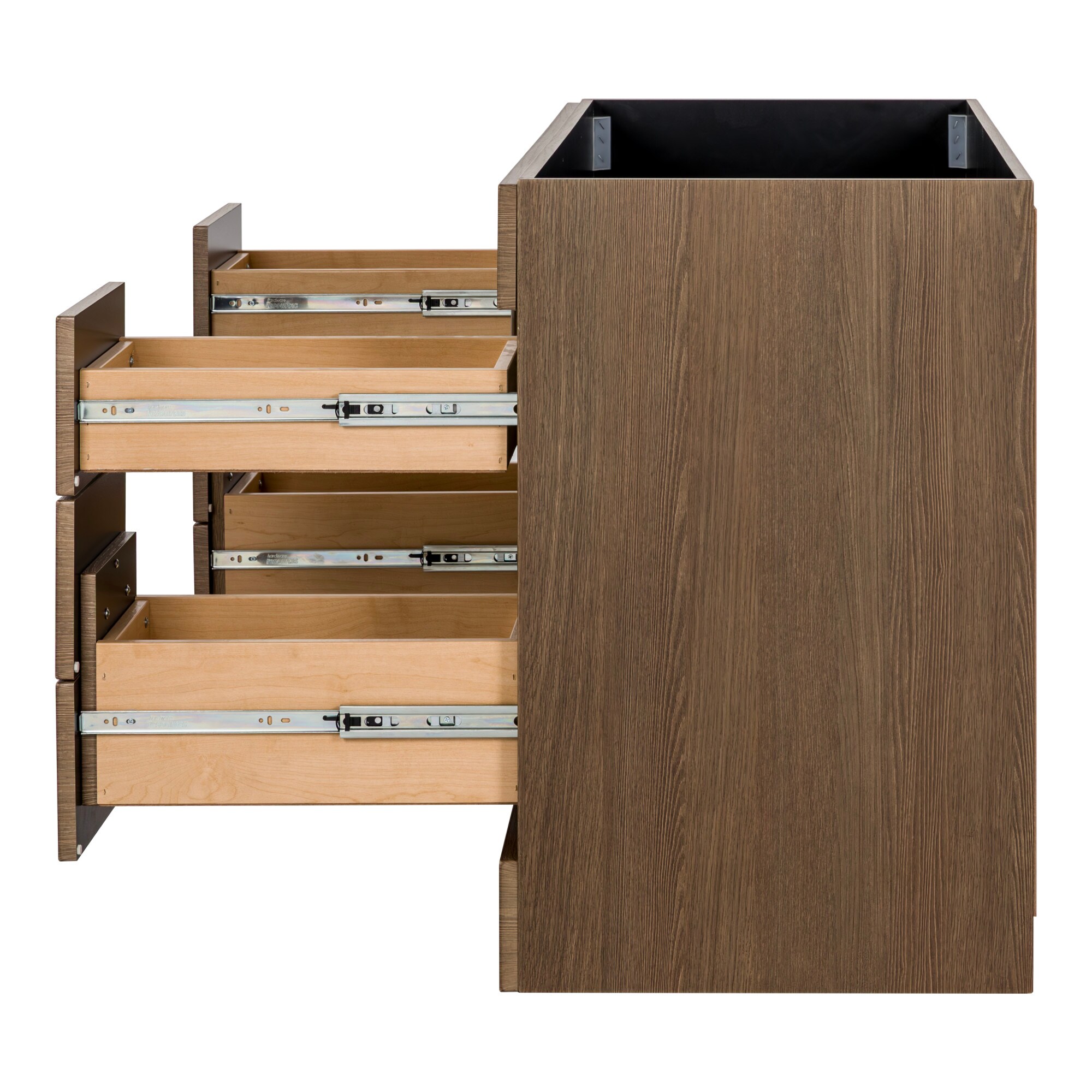 Style Selections Leo 48-in Clove Bathroom Vanity Base Cabinet without ...