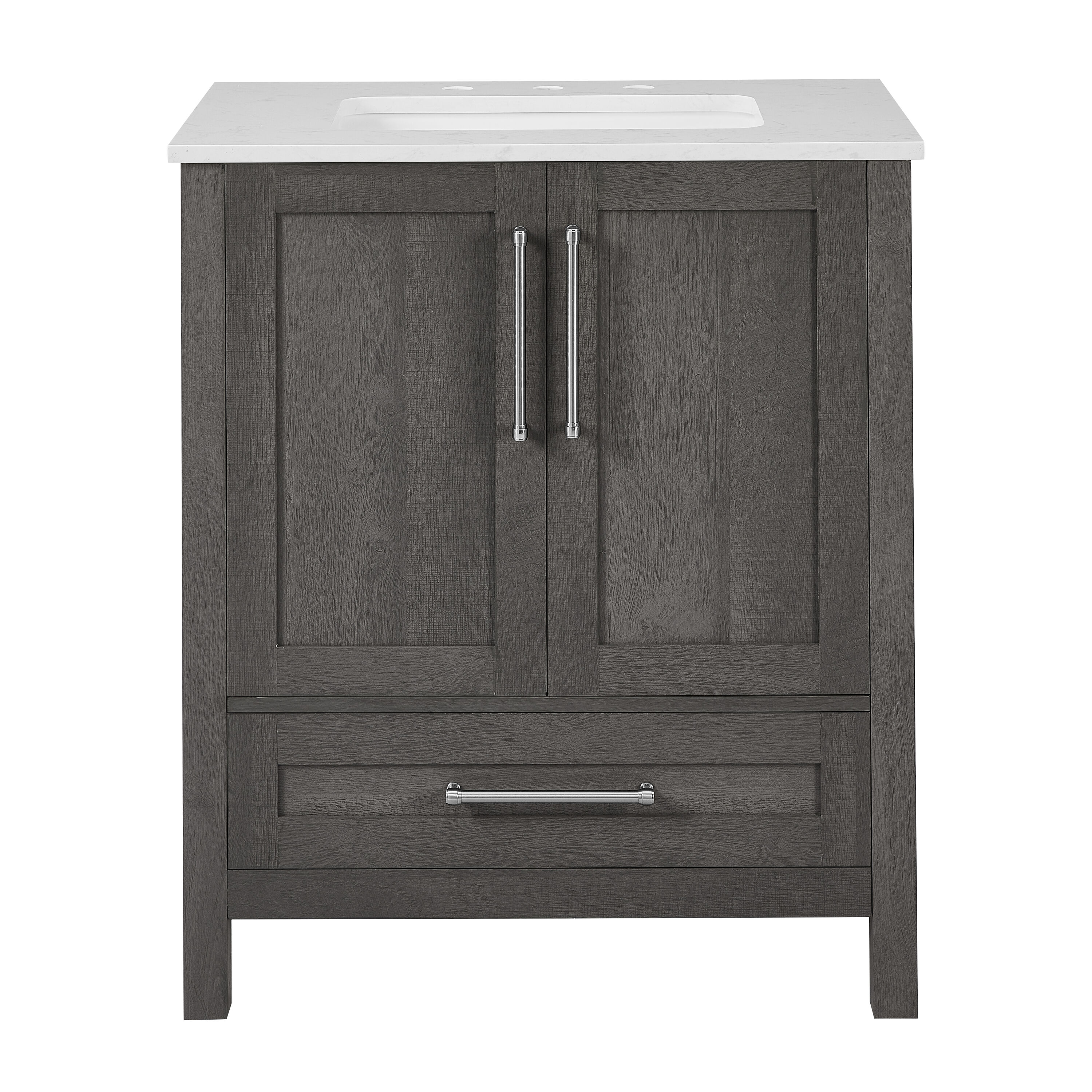 BridgePoint Home Daisy 30-in Grey Undermount Single Sink Bathroom ...